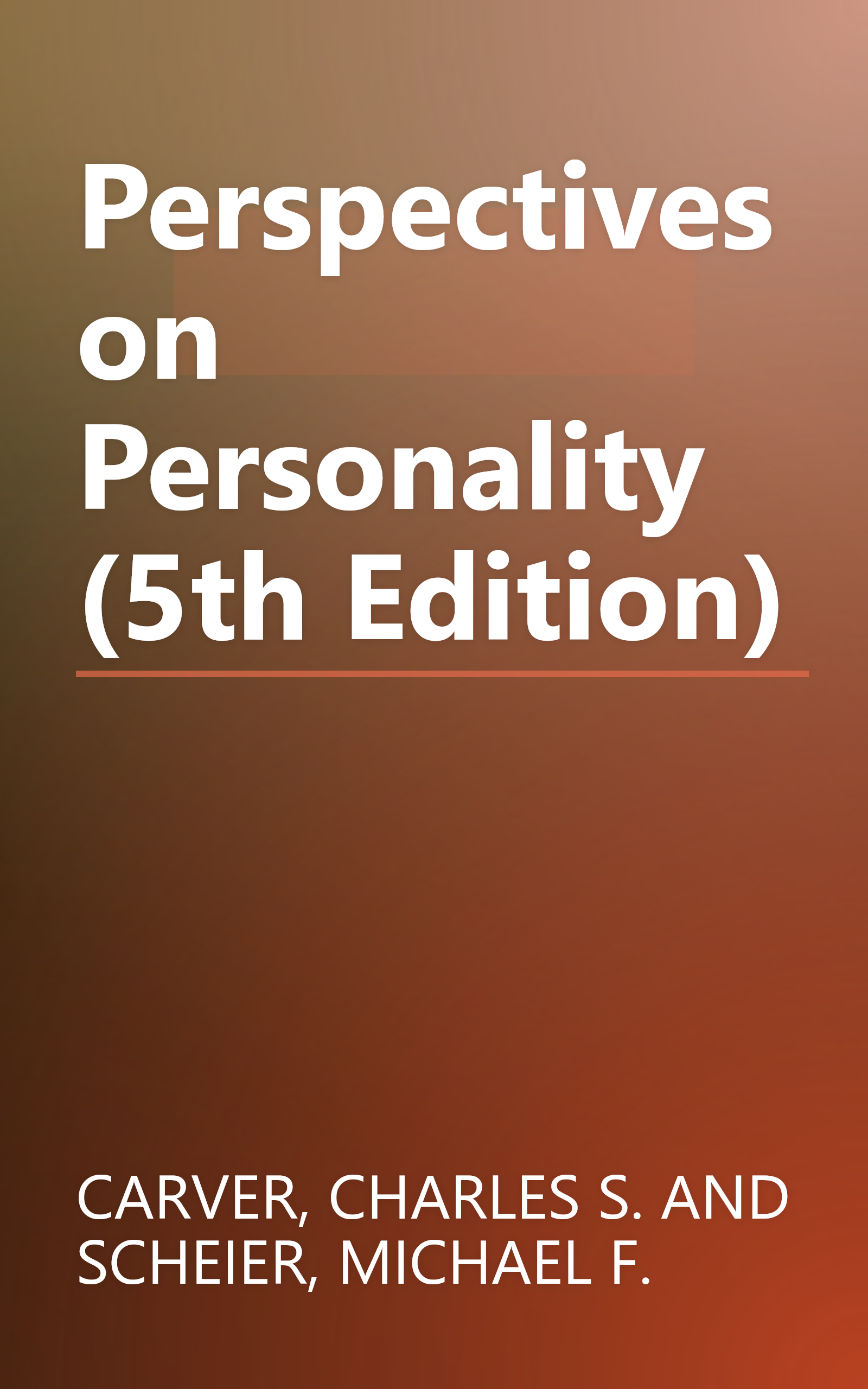 Perspectives on Personality (5th Edition) book cover
