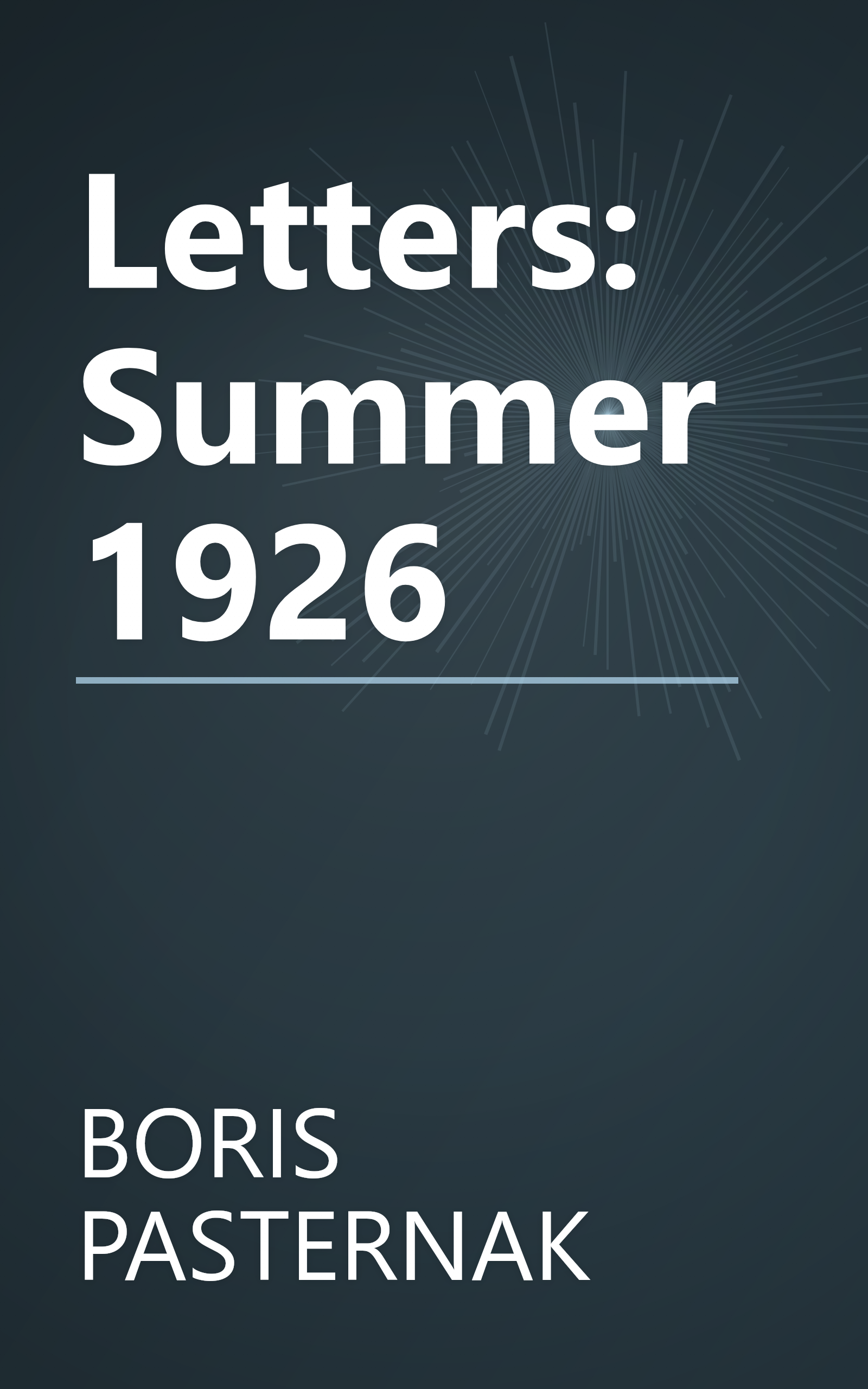 Letters: Summer 1926 book cover