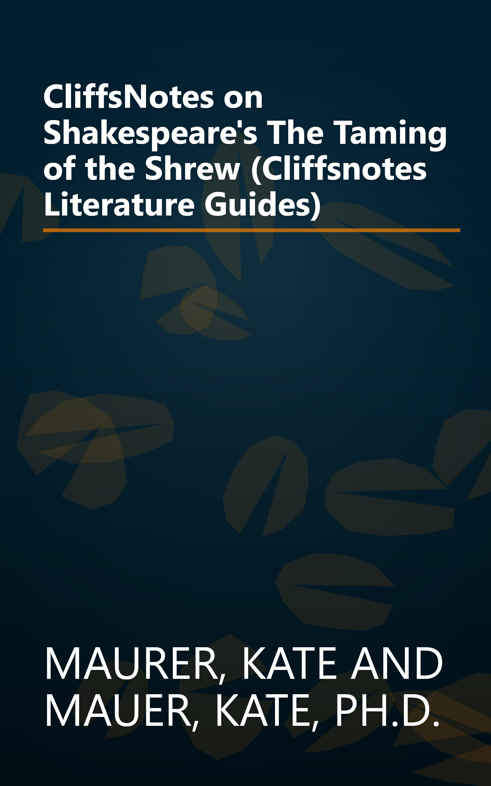 CliffsNotes on Shakespeare's The Taming of the Shrew (Cliffsnotes Literature Guides) book cover