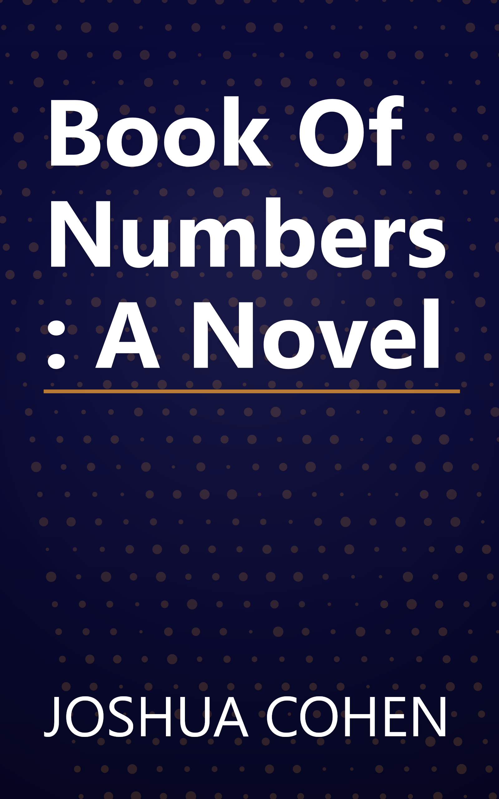 Book Of Numbers: A Novel book cover