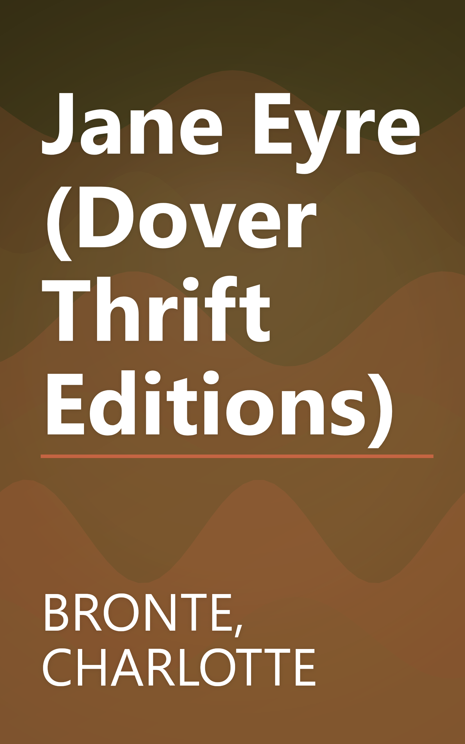 Jane Eyre (Dover Thrift Editions) book cover