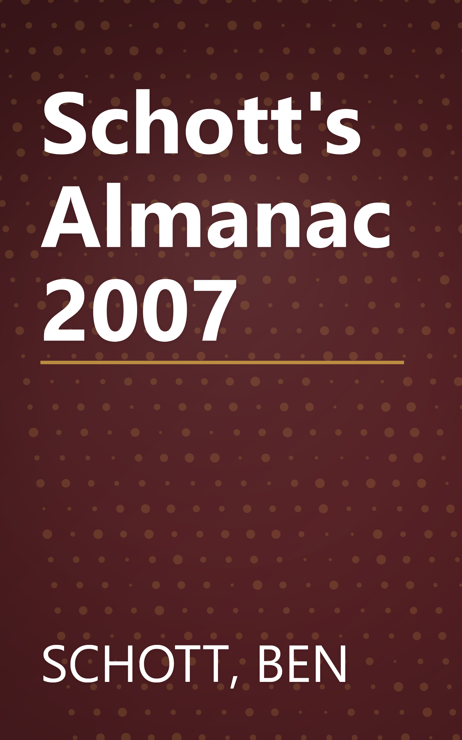 Schott's Almanac 2007 book cover