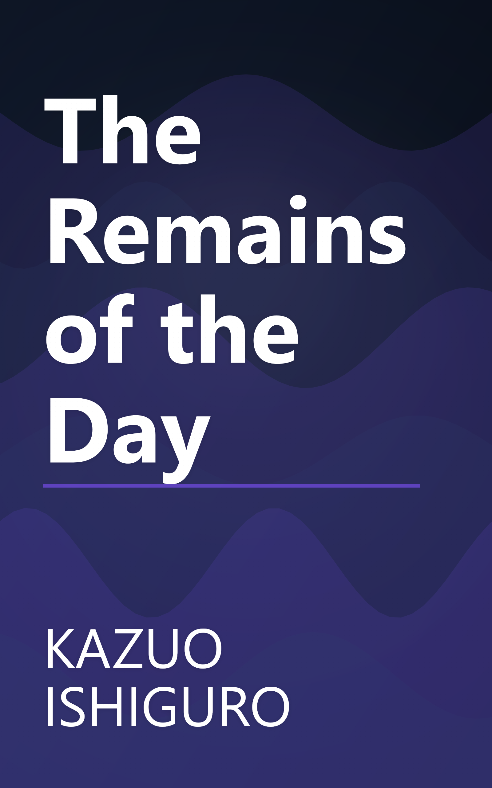 The Remains of the Day book cover