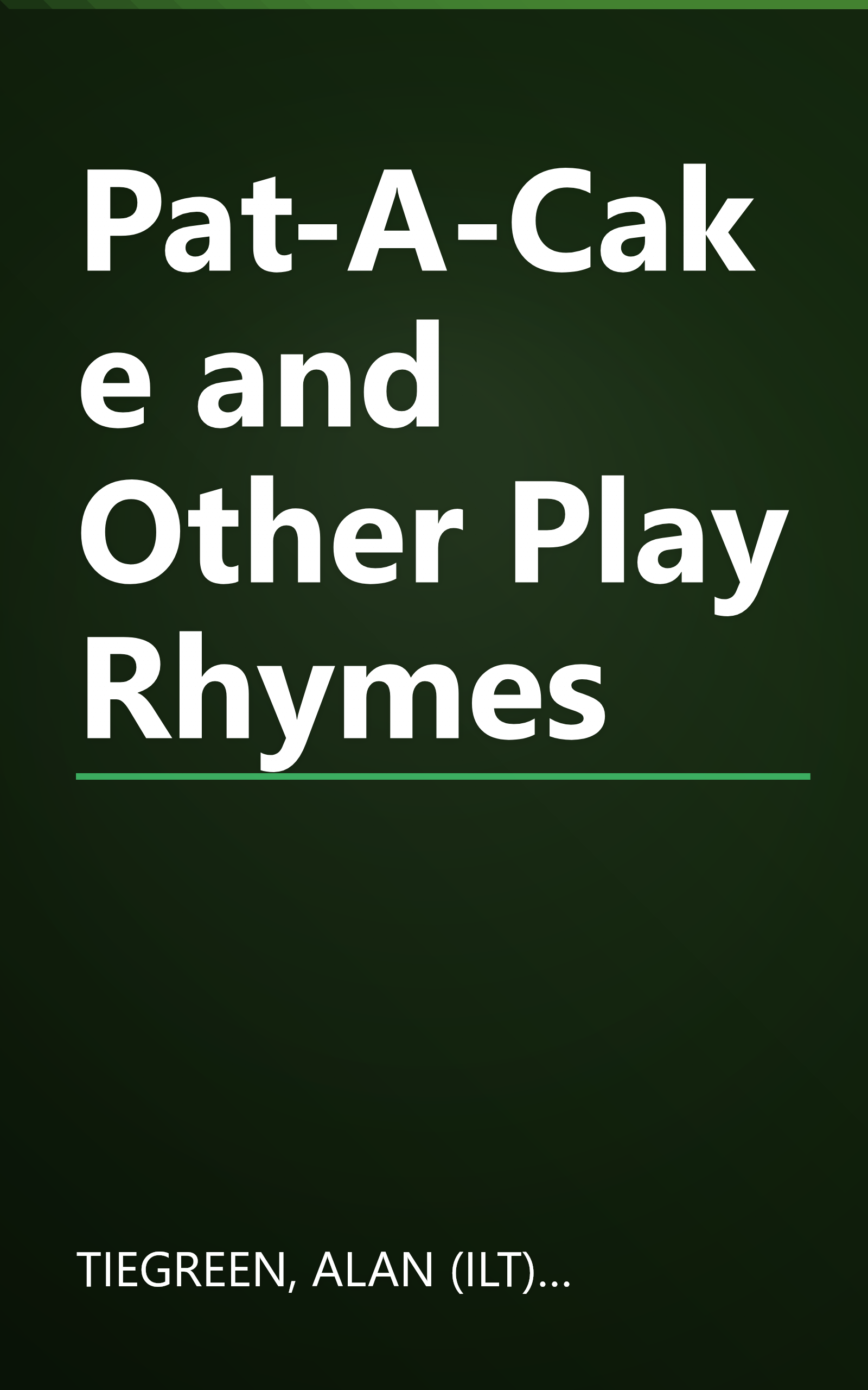 Pat-A-Cake and Other Play Rhymes book cover