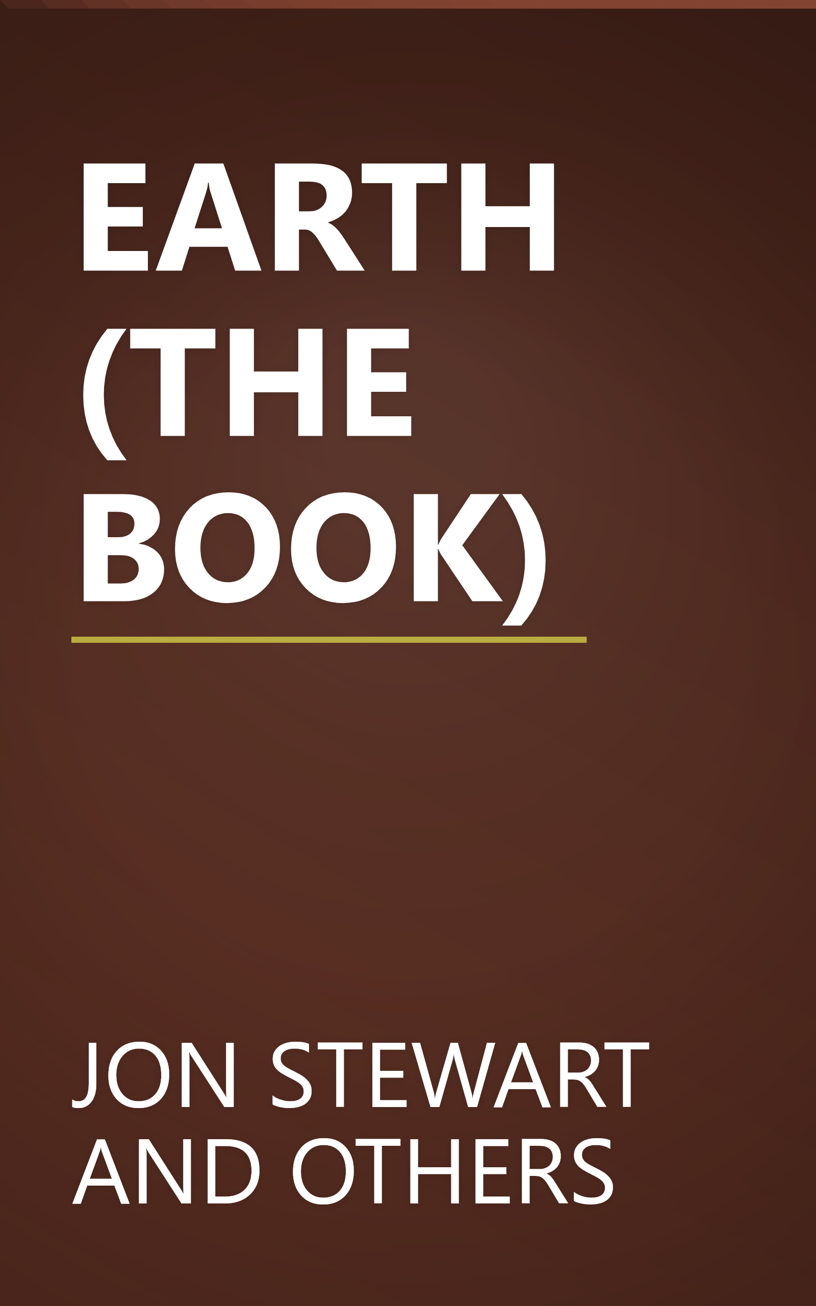 EARTH (THE BOOK) book cover