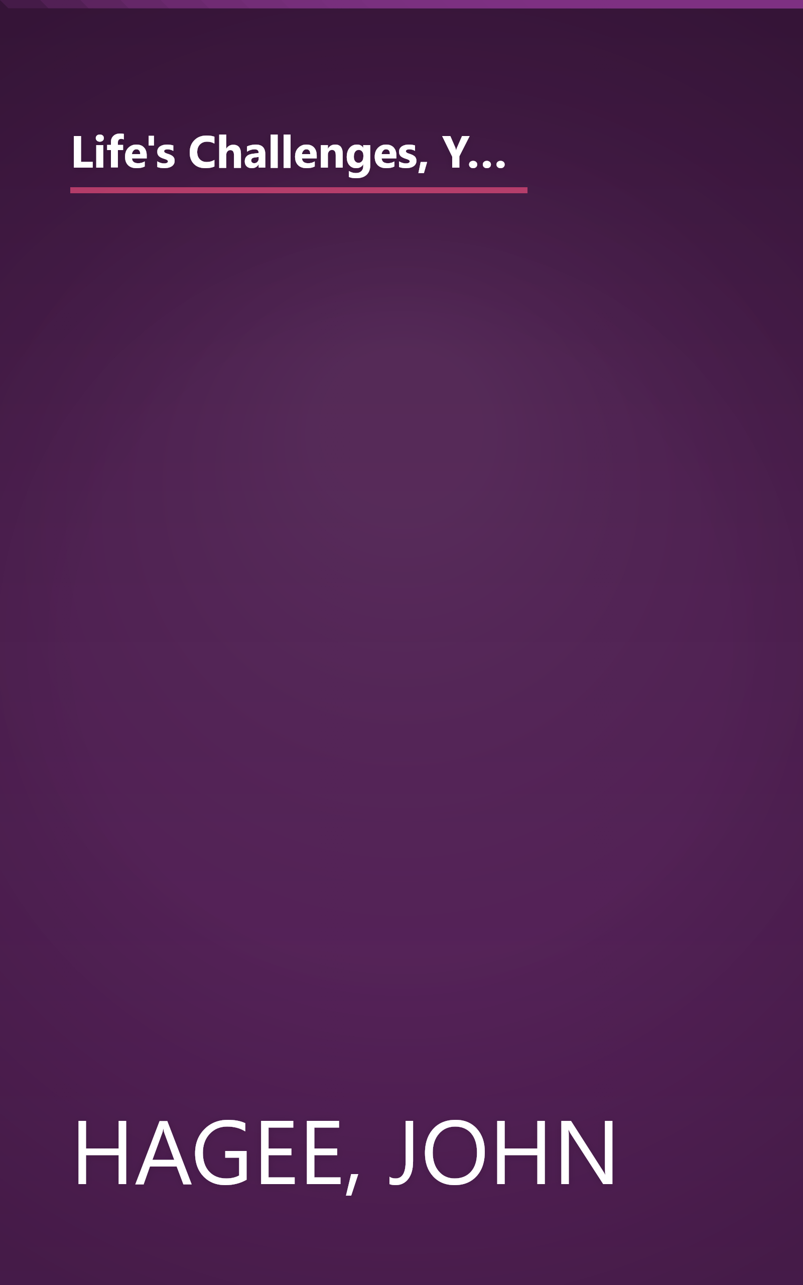 Life's Challenges, Your Opportunities: God Has Given You A Promise...You've Come Into A Problem...How You Respond Will Determine How Quickly The Provision Comes... book cover