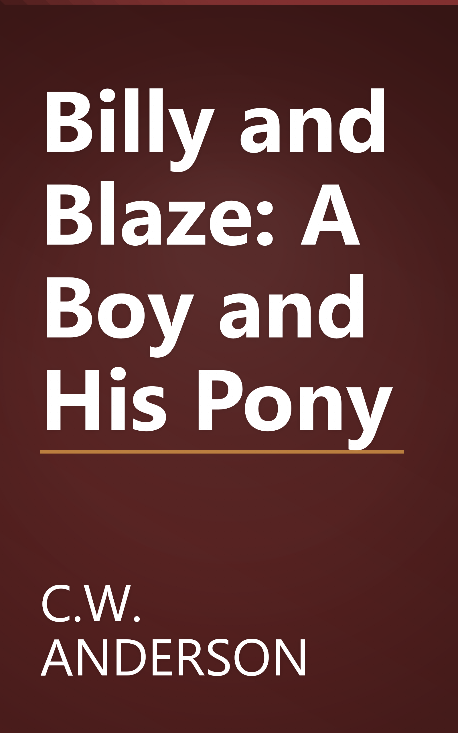 Billy and Blaze: A Boy and His Pony book cover