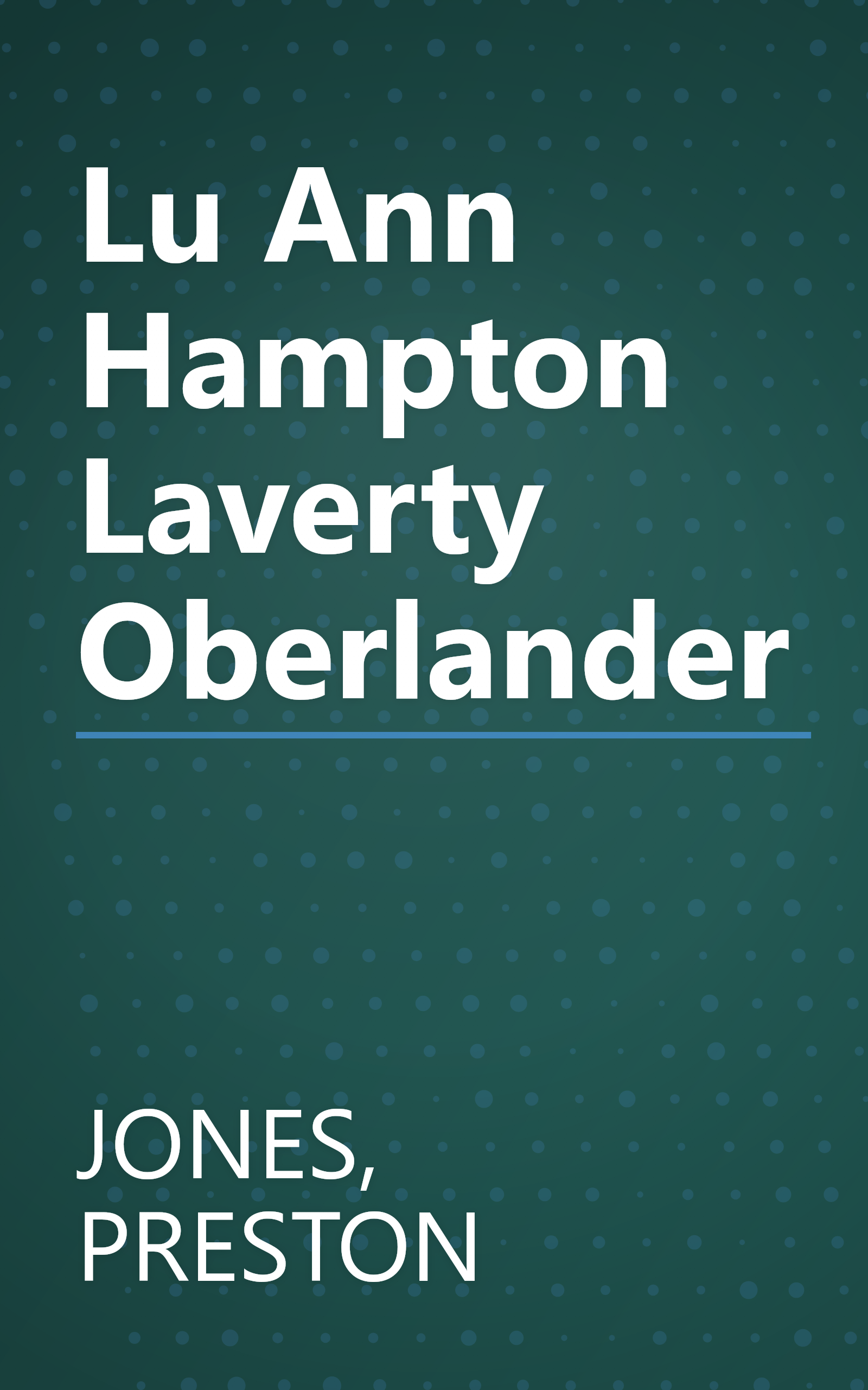 Lu Ann Hampton Laverty Oberlander book cover