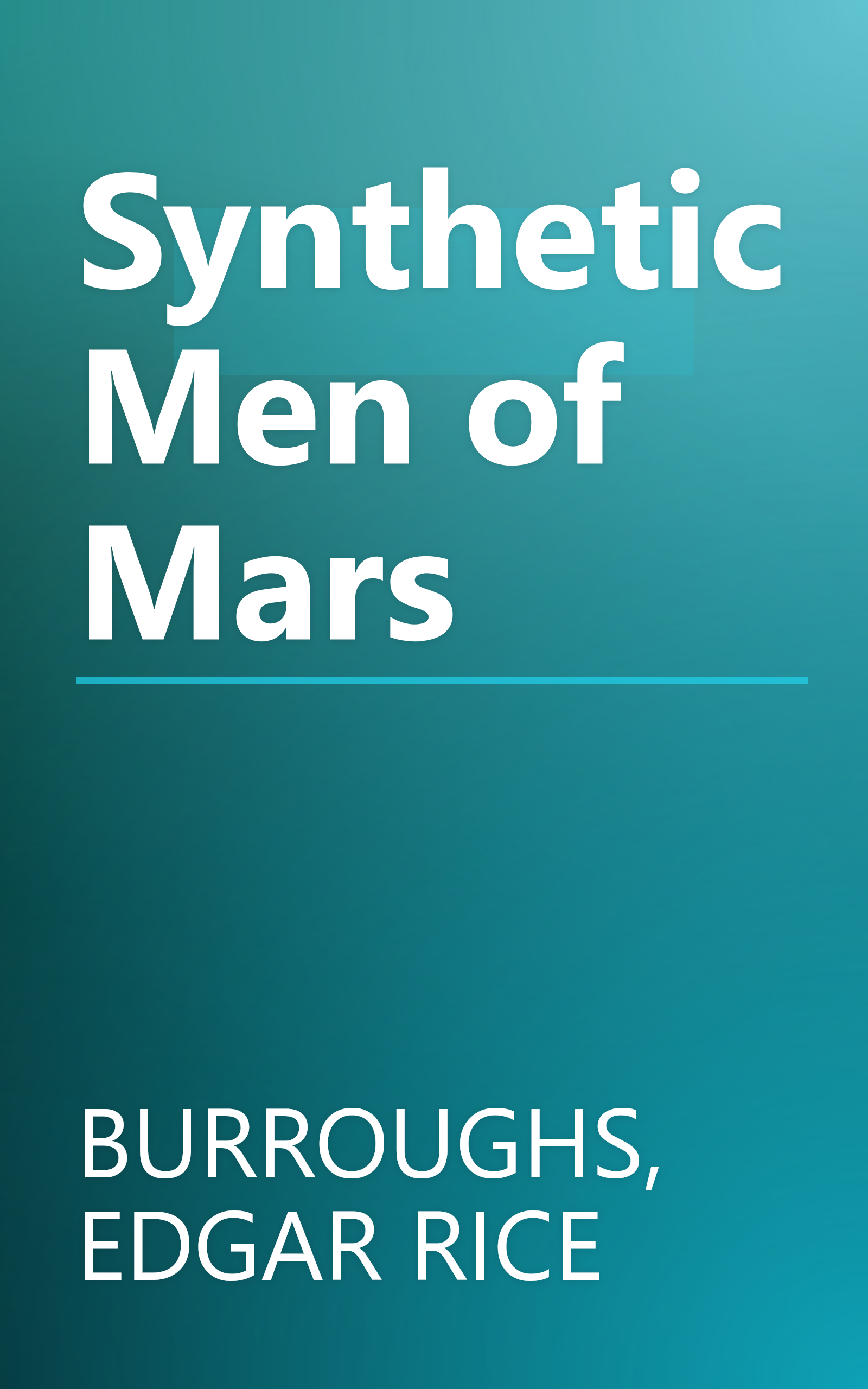 Synthetic Men of Mars book cover