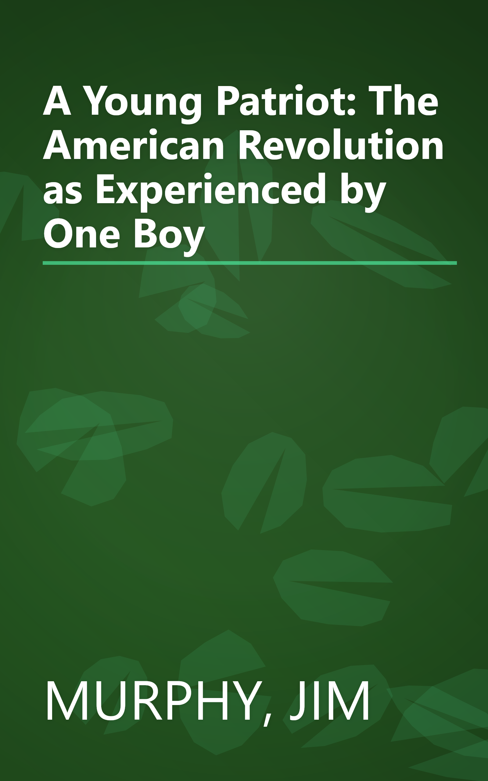 A Young Patriot: The American Revolution as Experienced by One Boy book cover