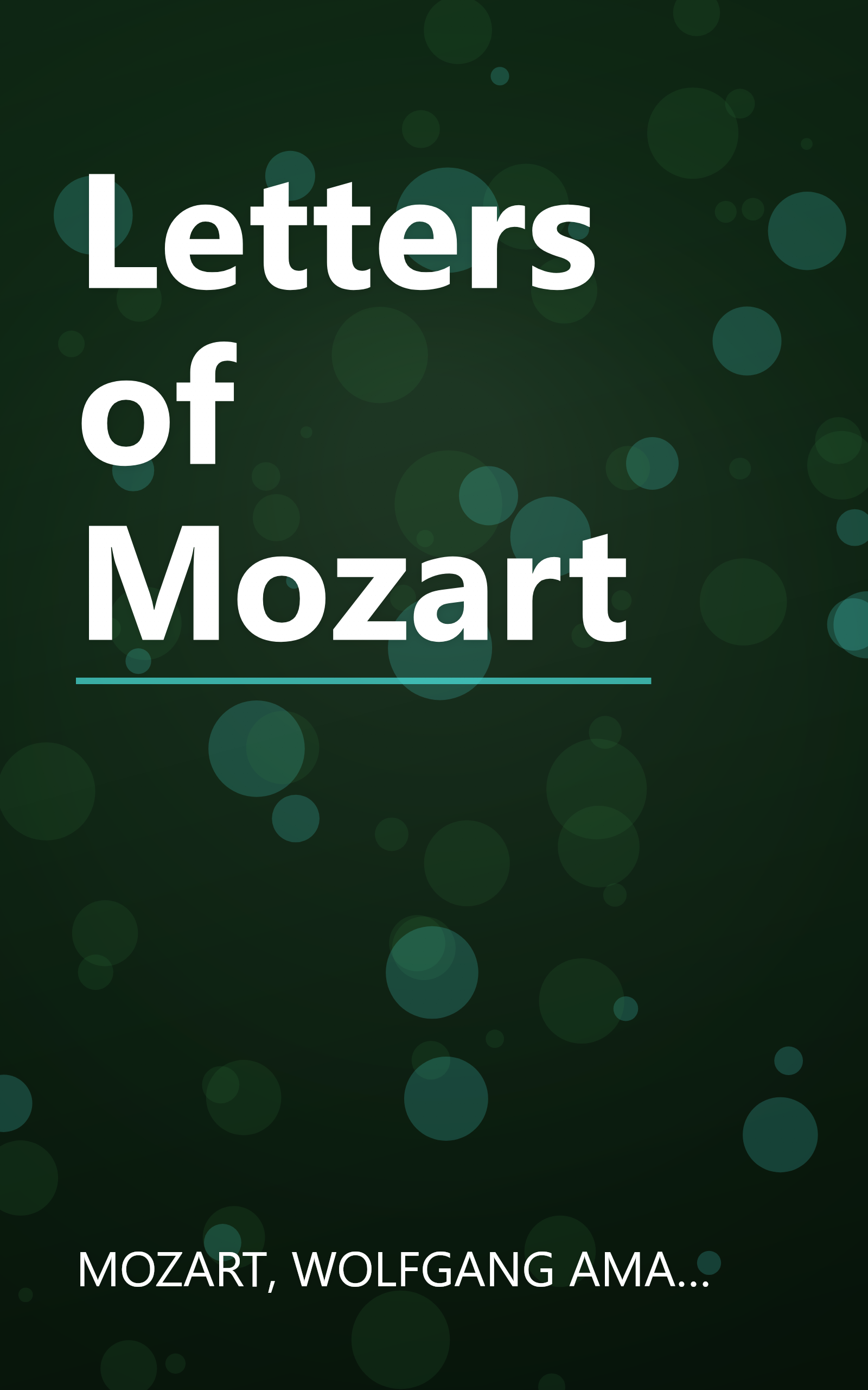 Letters of Mozart book cover