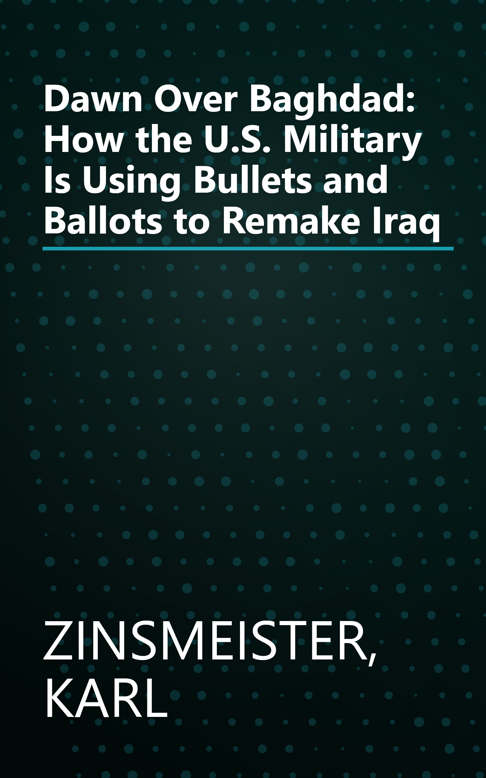 Dawn Over Baghdad: How the U.S. Military Is Using Bullets and Ballots to Remake Iraq book cover