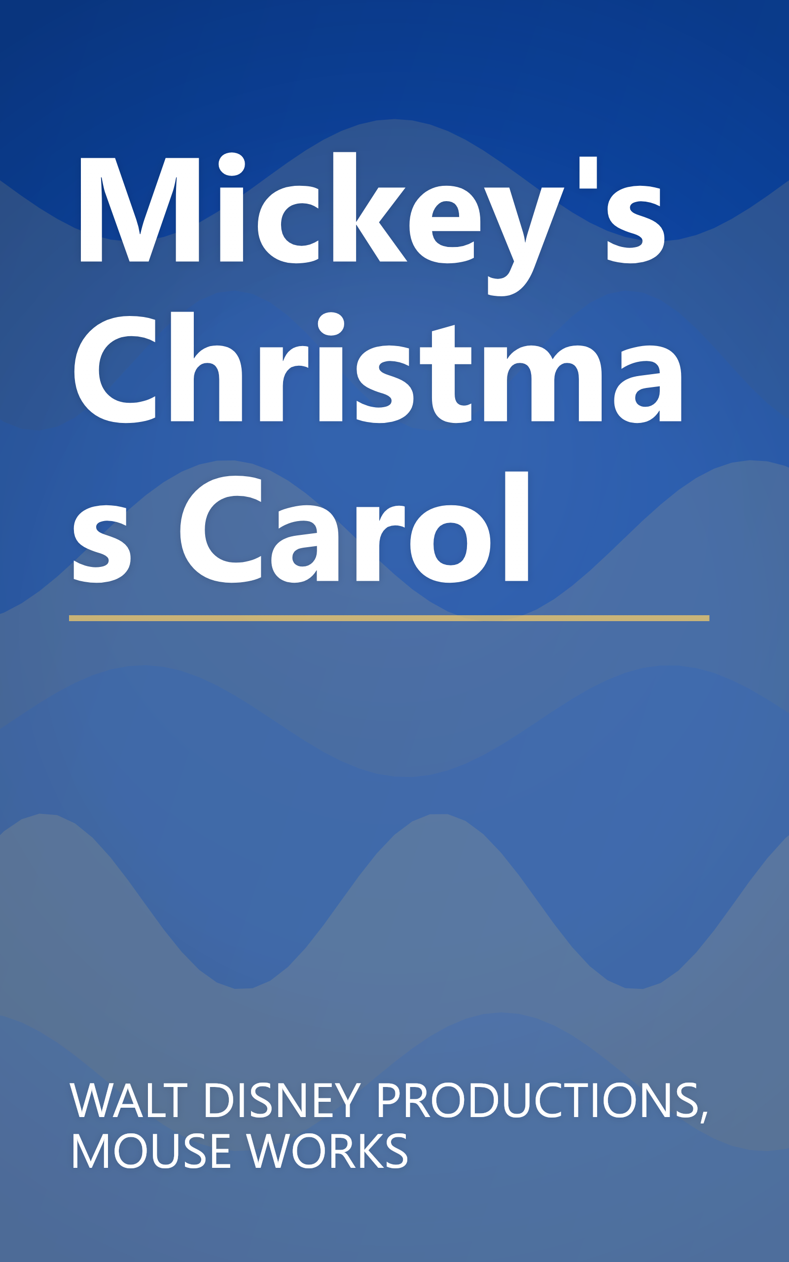 Mickey's Christmas Carol book cover