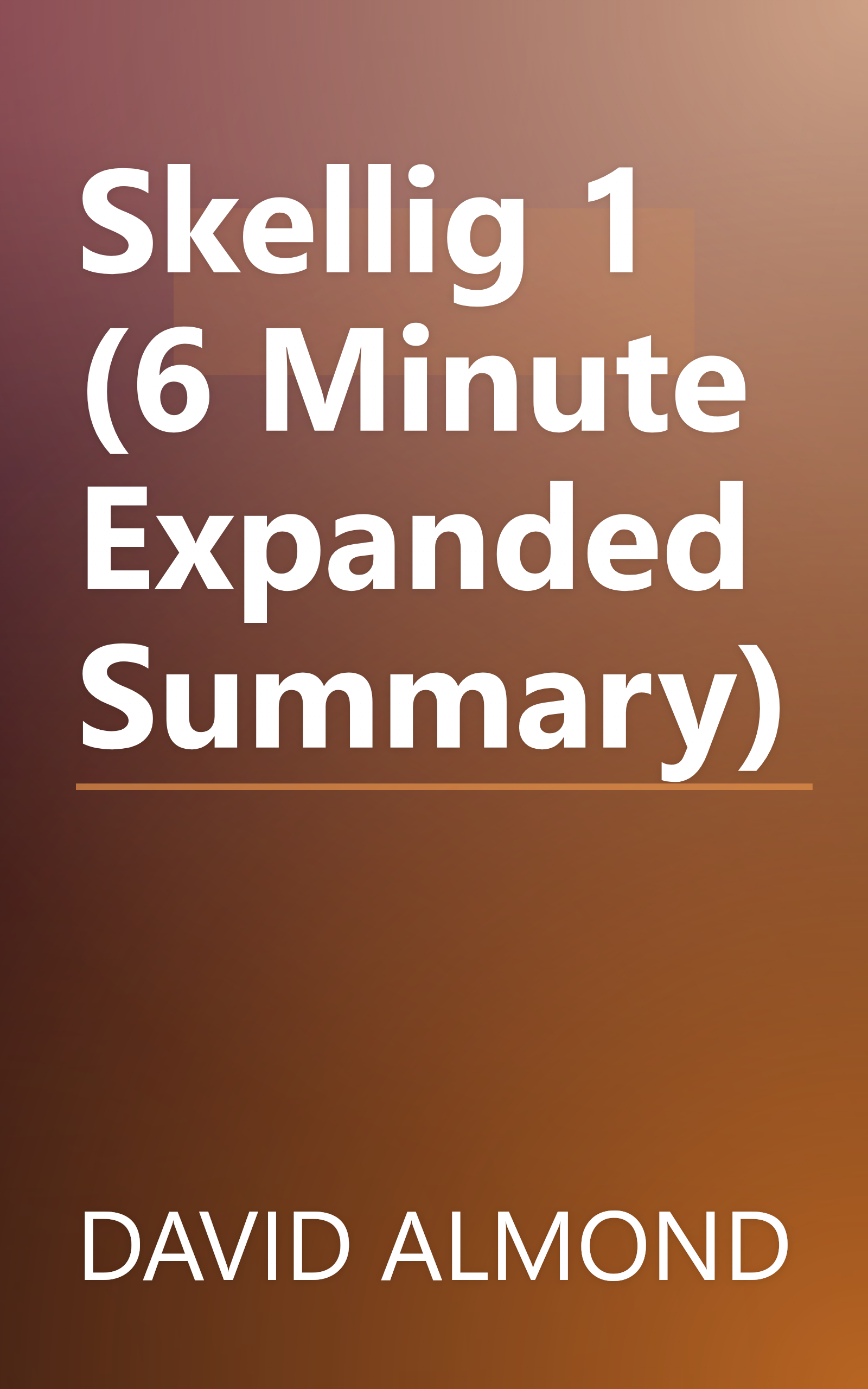 Skellig 1 (6 Minute   Expanded Summary) book cover