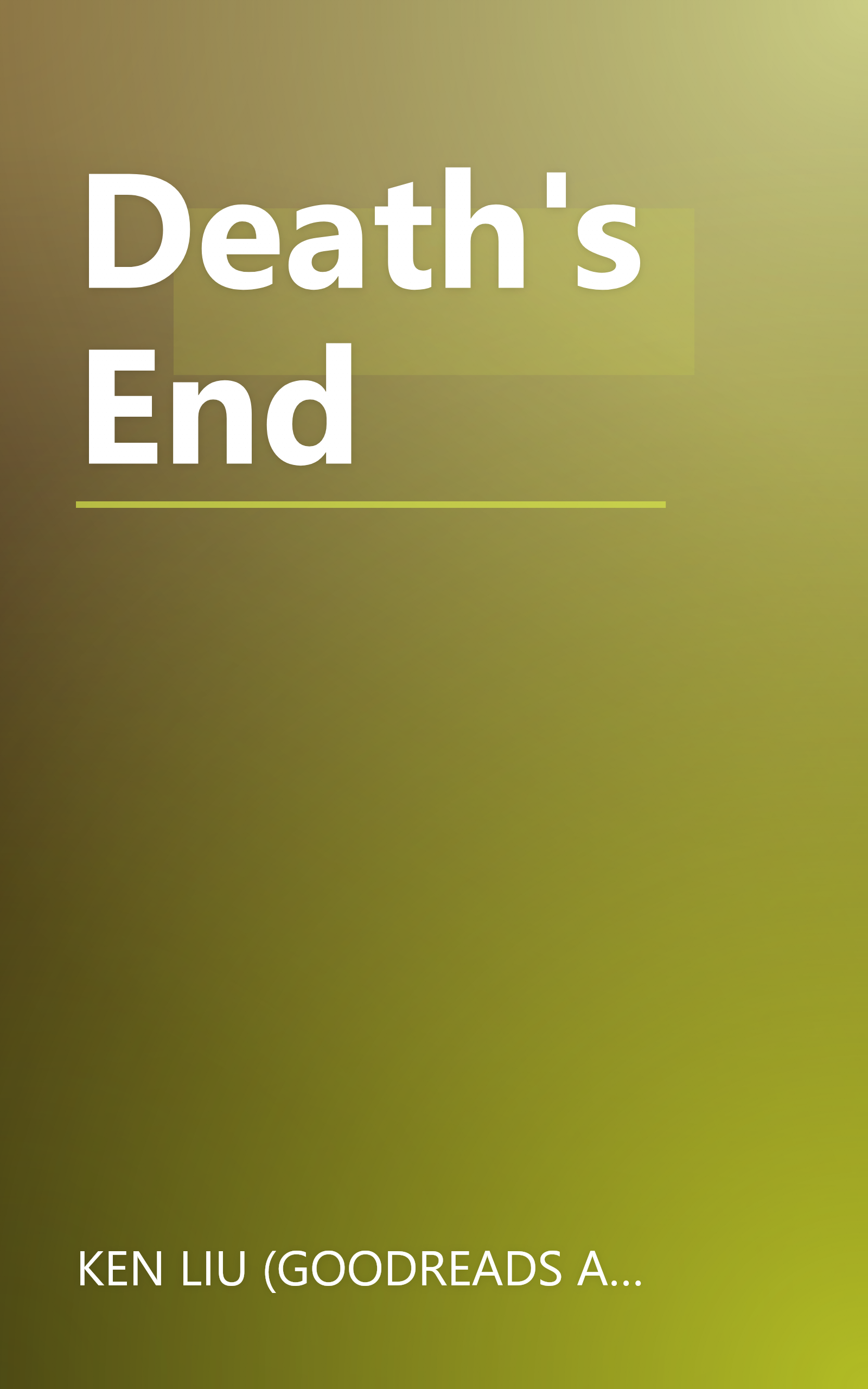 Death's End book cover