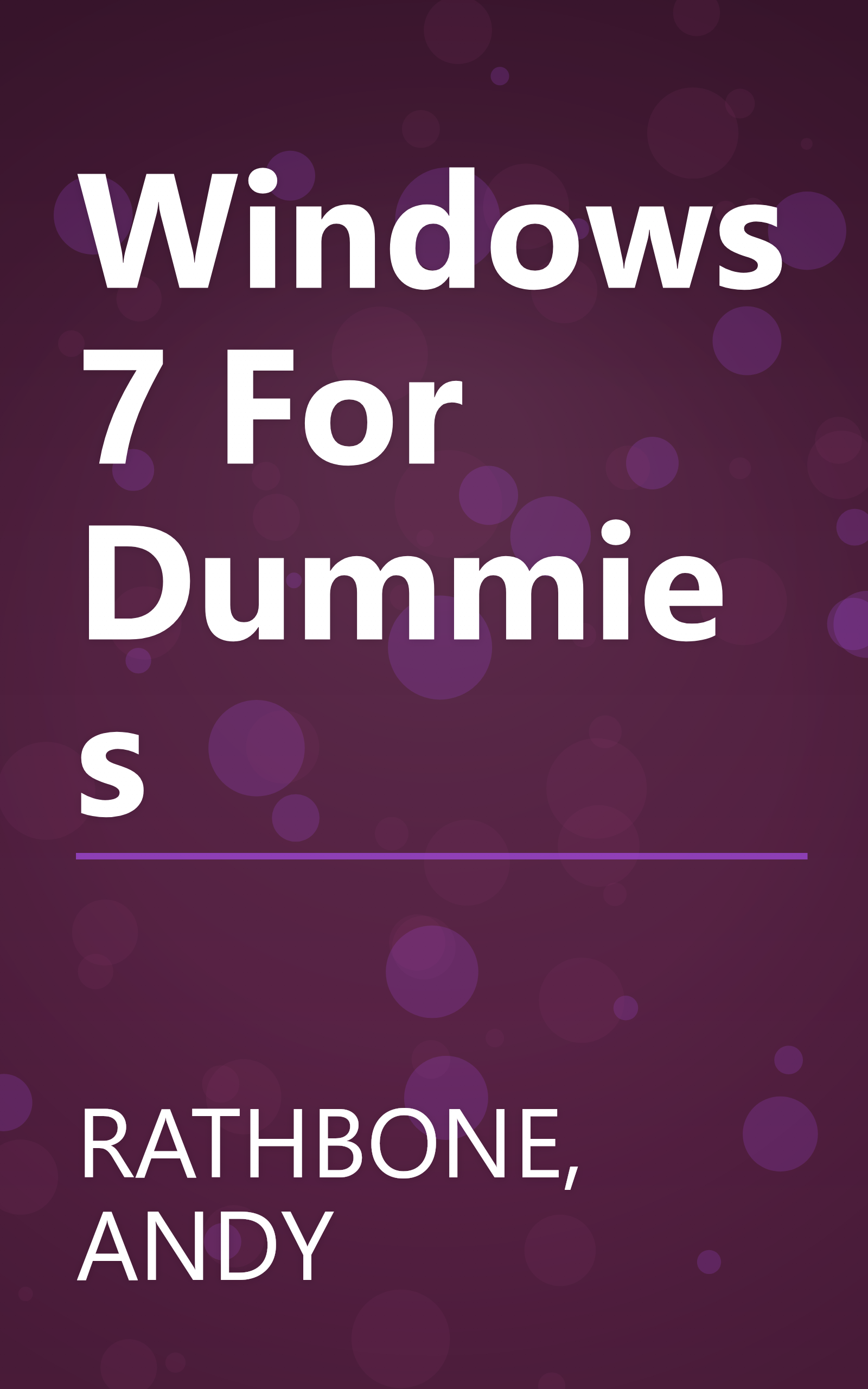 Windows 7 For Dummies book cover