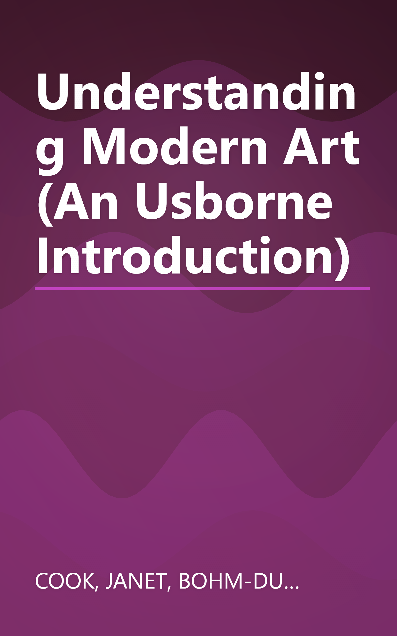 Understanding Modern Art (An Usborne Introduction) book cover