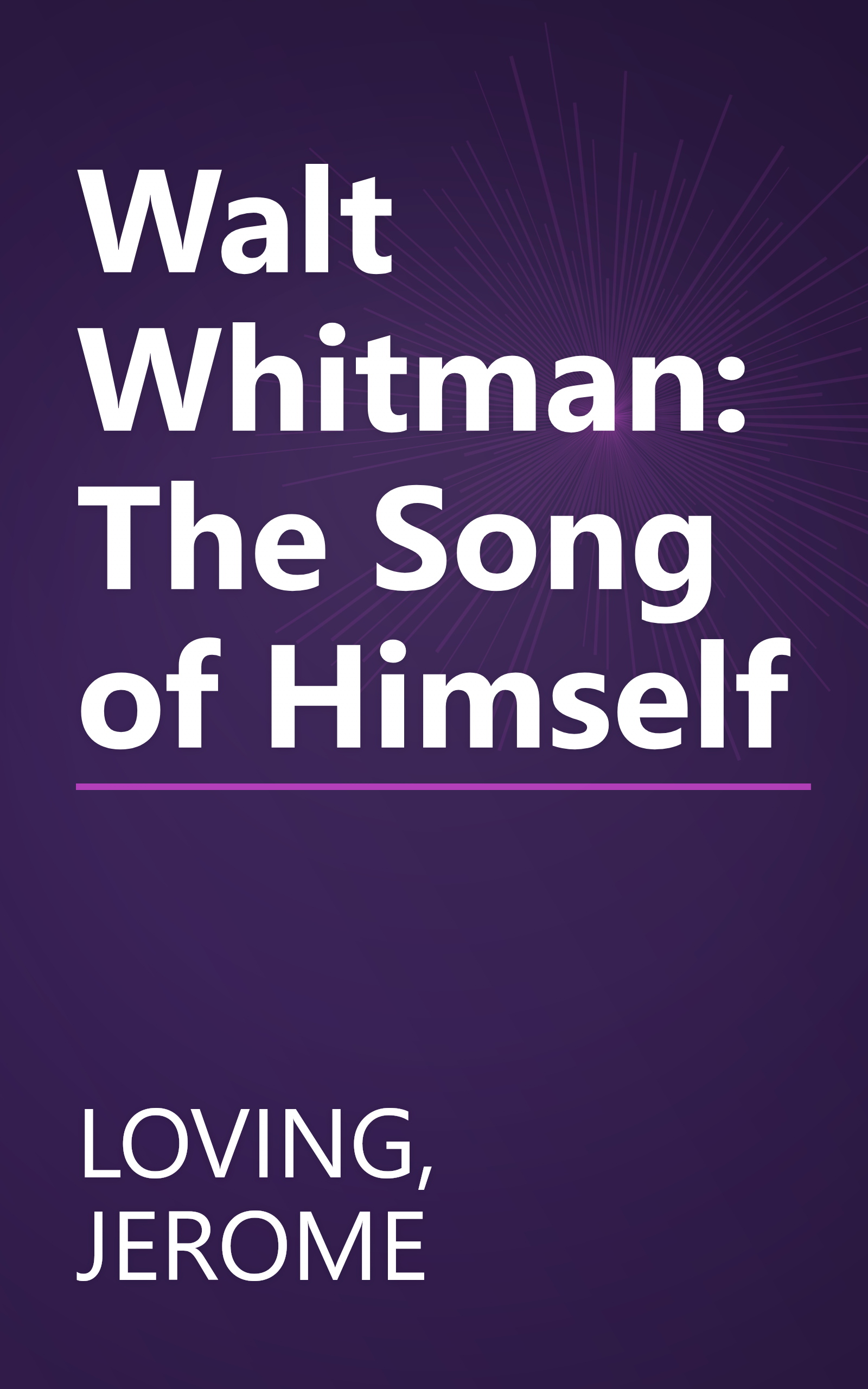 Walt Whitman: The Song of Himself book cover