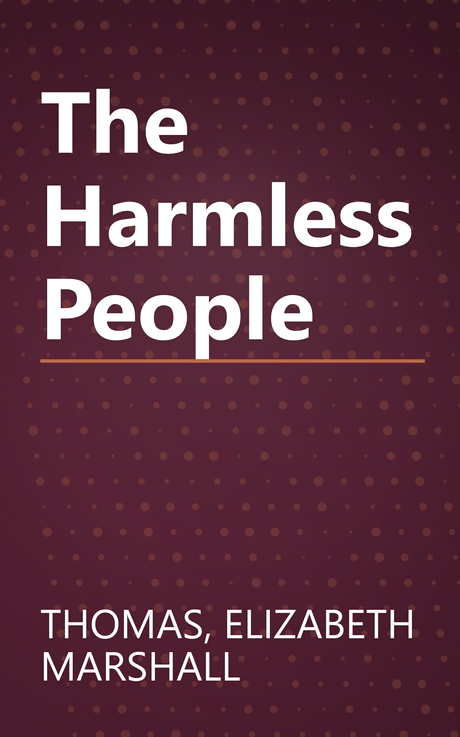 The Harmless People book cover