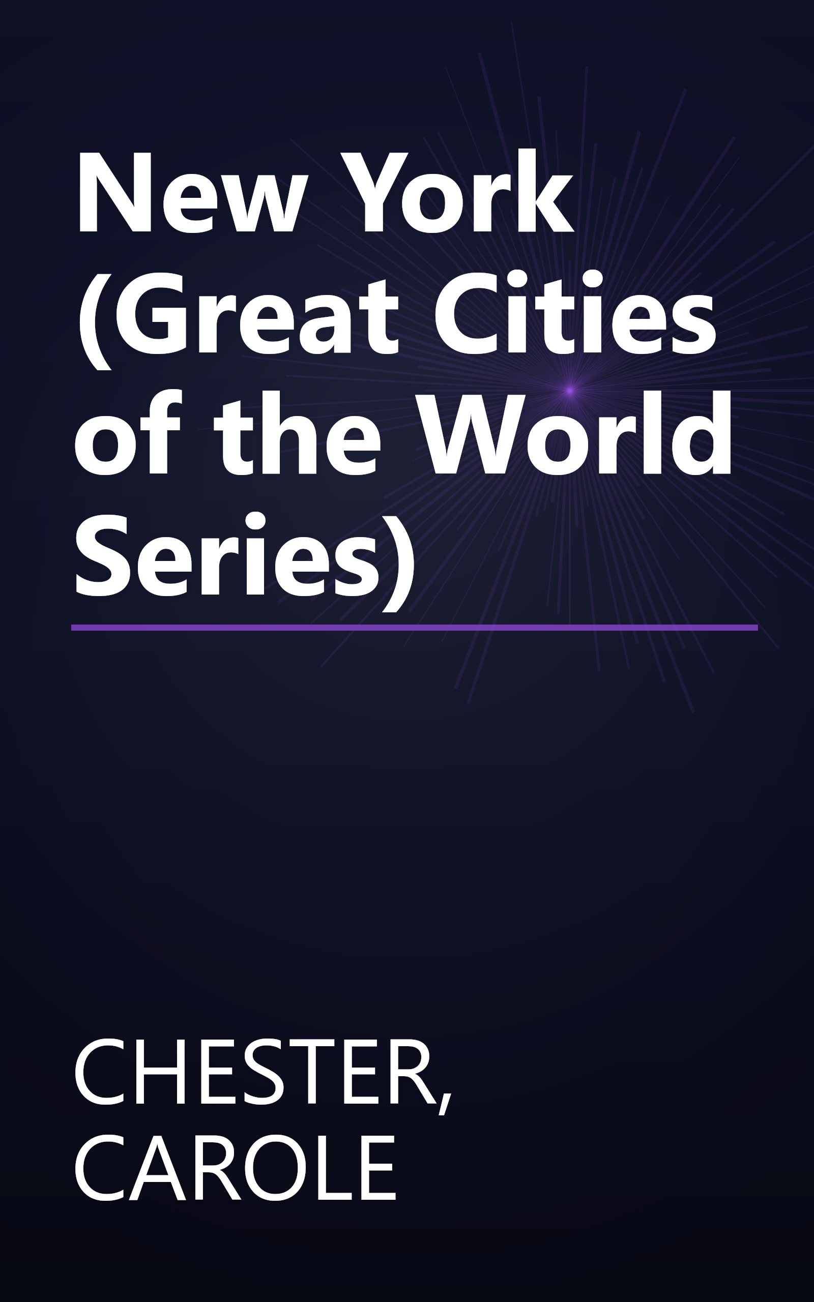 New York (Great Cities of the World Series) book cover