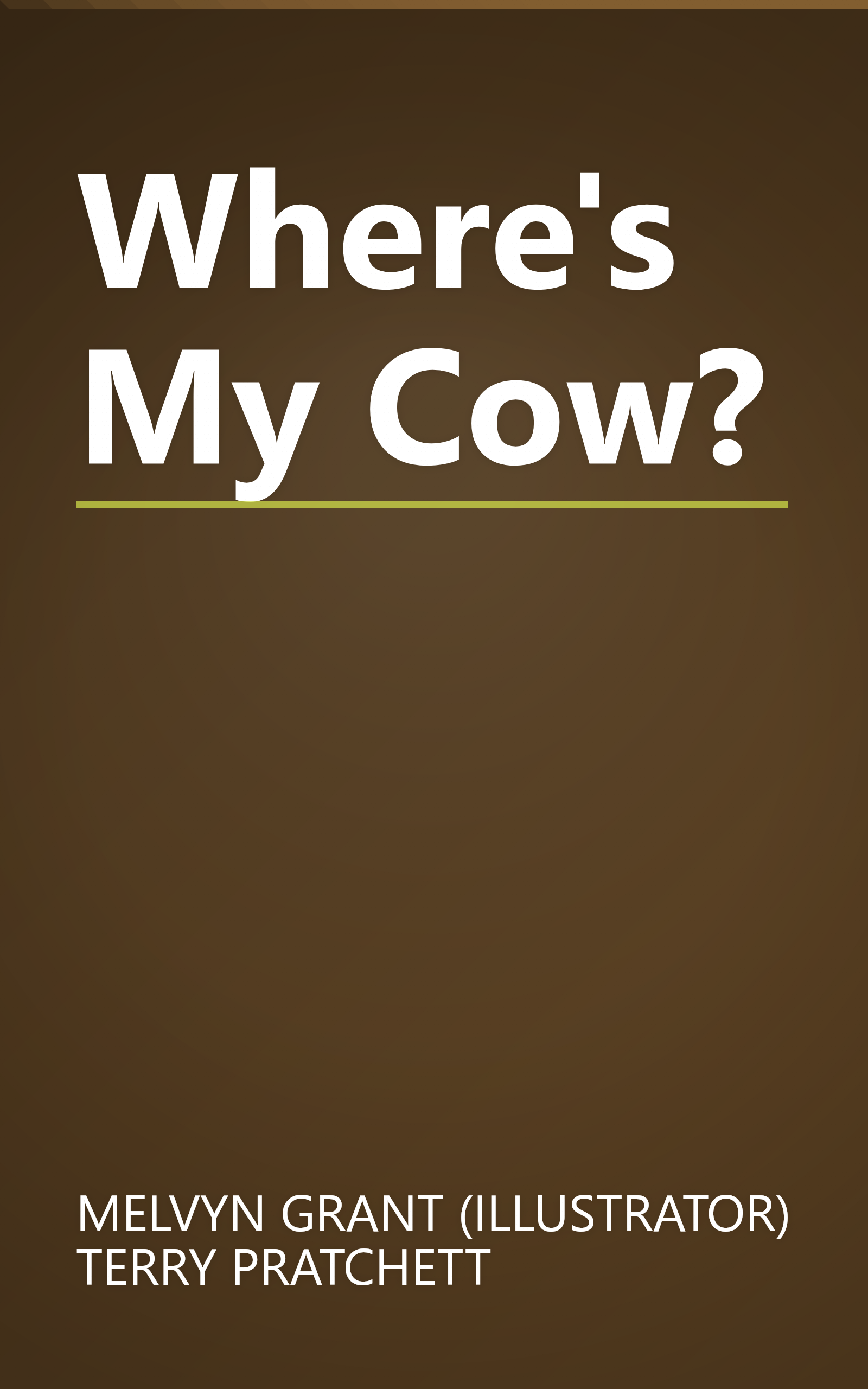 Where's My Cow? book cover