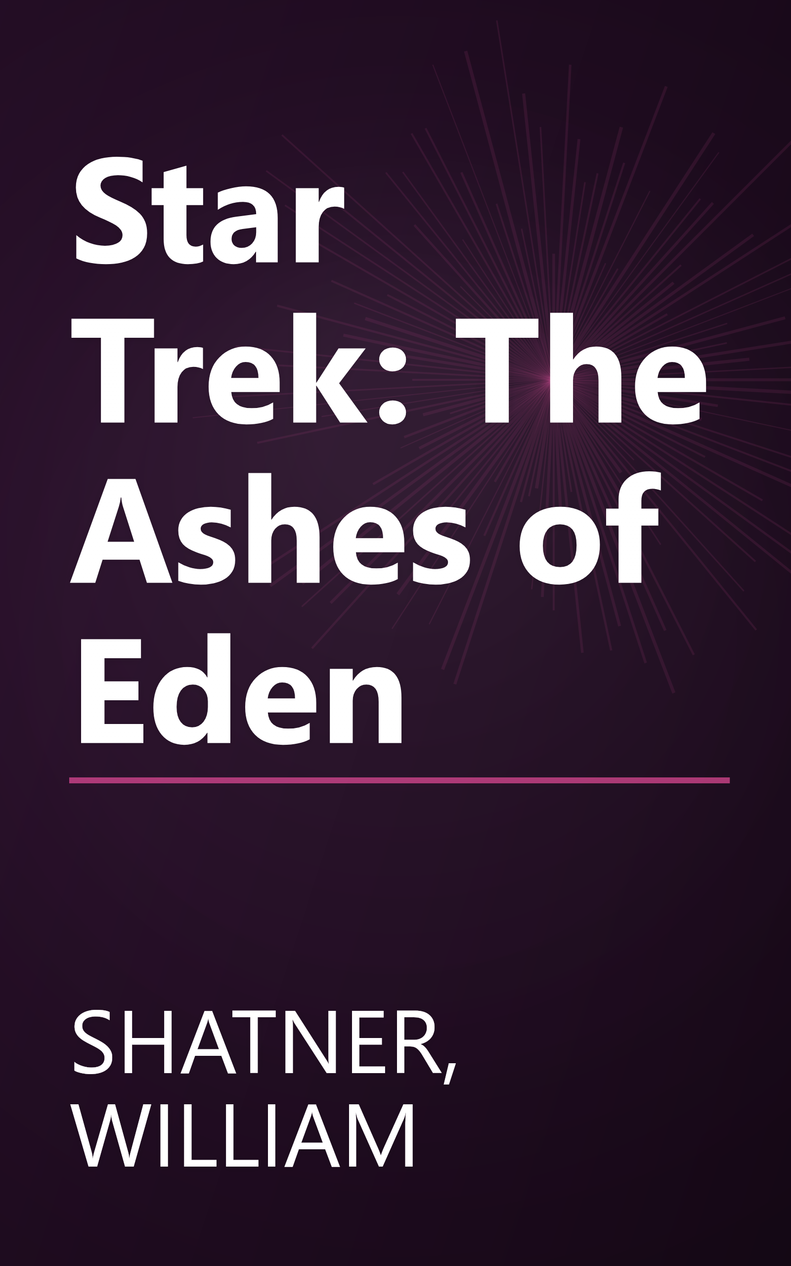 Star Trek: The Ashes of Eden book cover