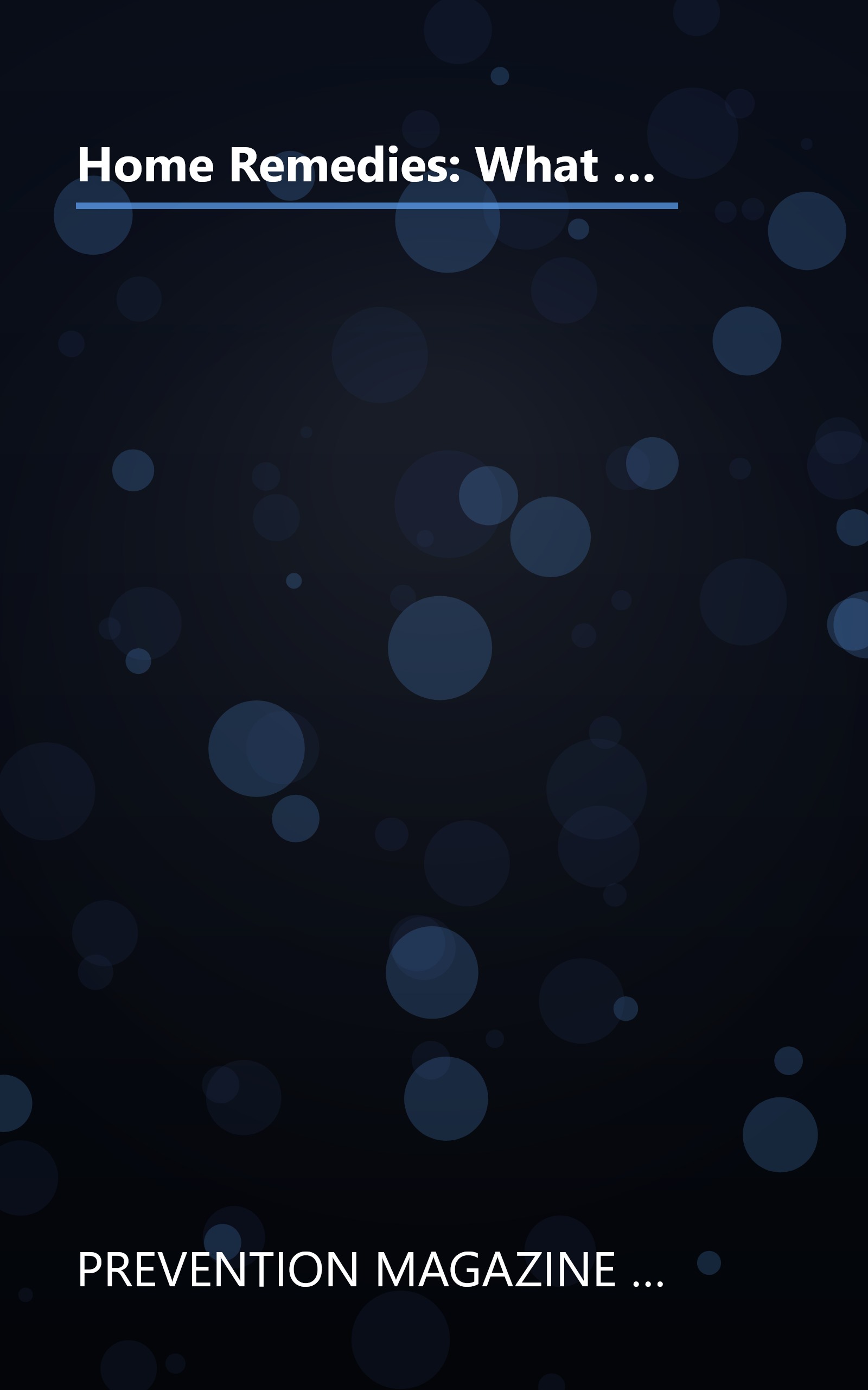 Home Remedies: What Works : Thousands of Americans Reveal Their Favorite Home-Tested Cures for Everyday Health Problems book cover