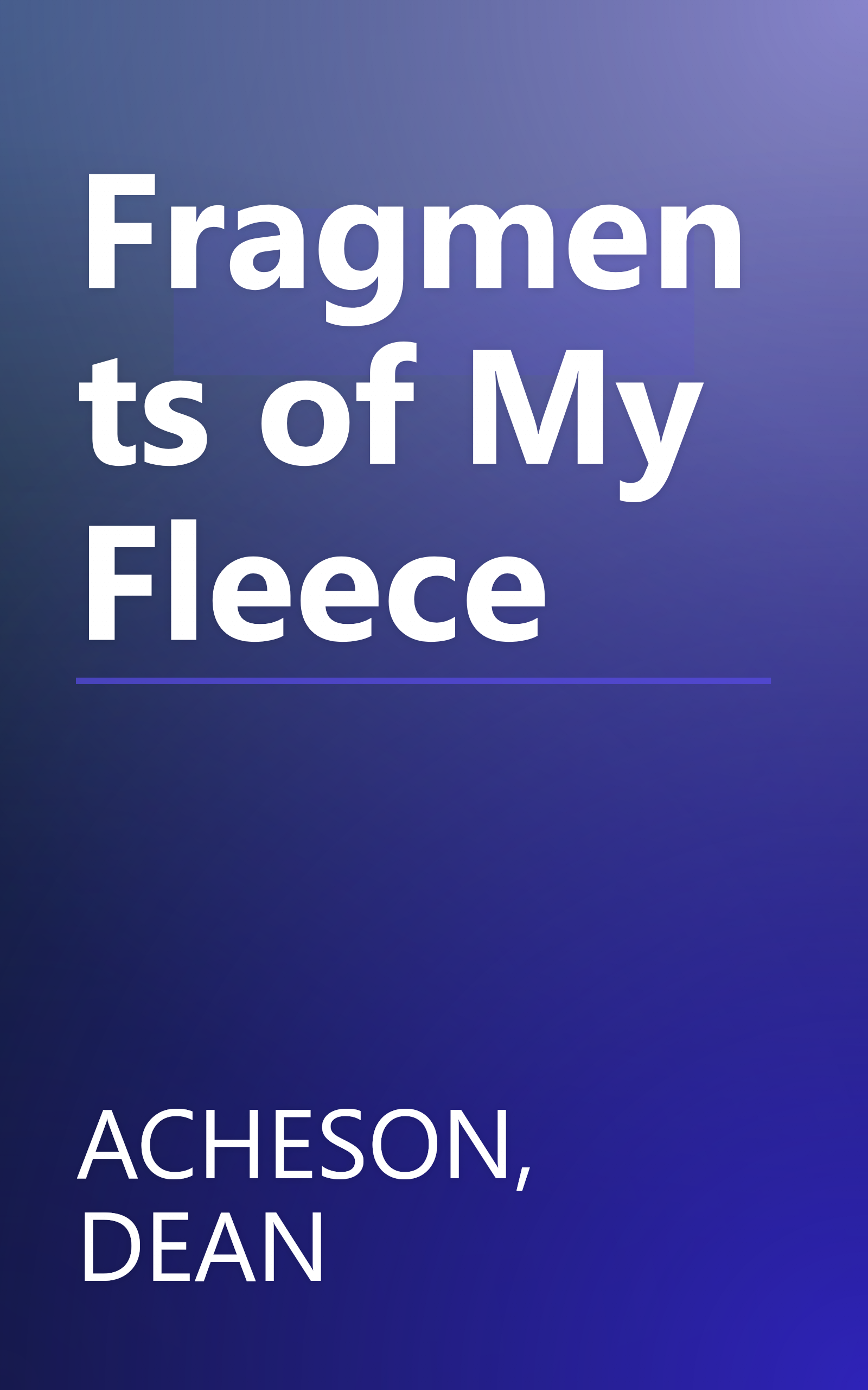 Fragments of My Fleece book cover