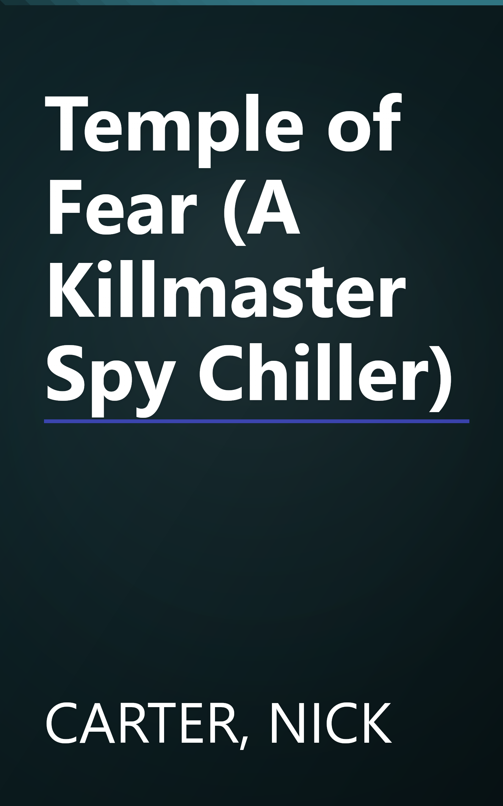 Temple of Fear (A Killmaster Spy Chiller) book cover