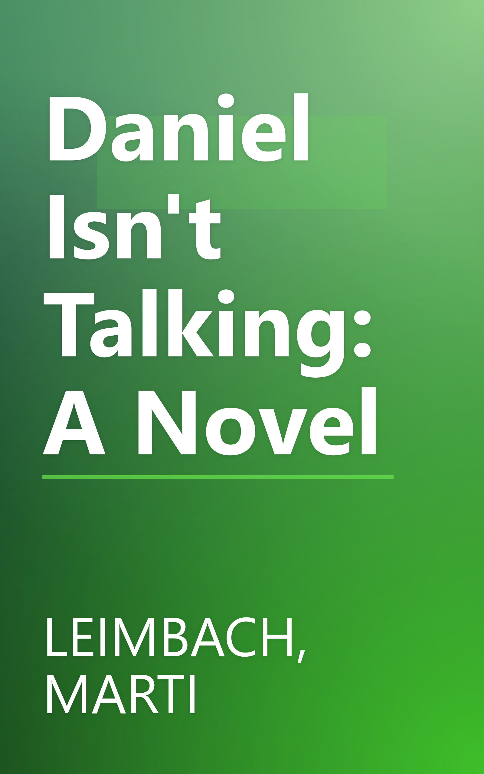 Daniel Isn't Talking: A Novel book cover