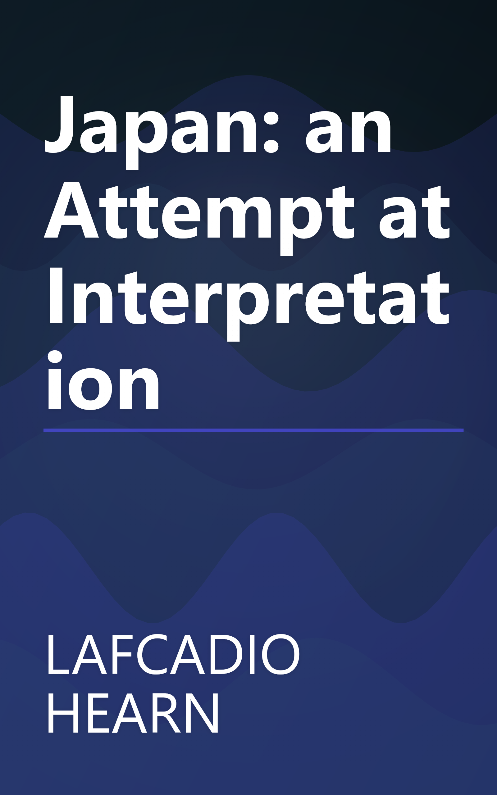 Japan: an Attempt at Interpretation book cover