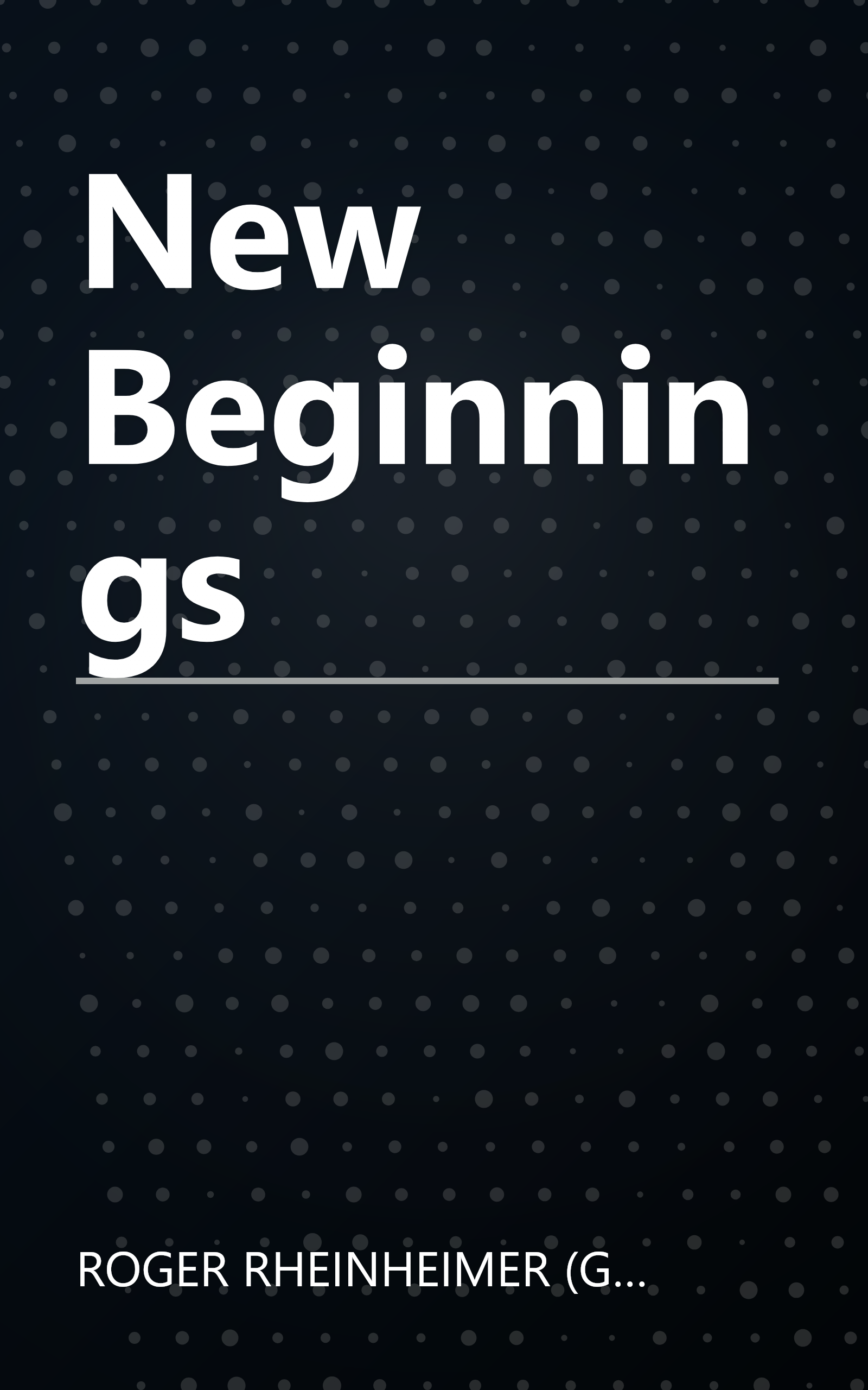 New Beginnings book cover