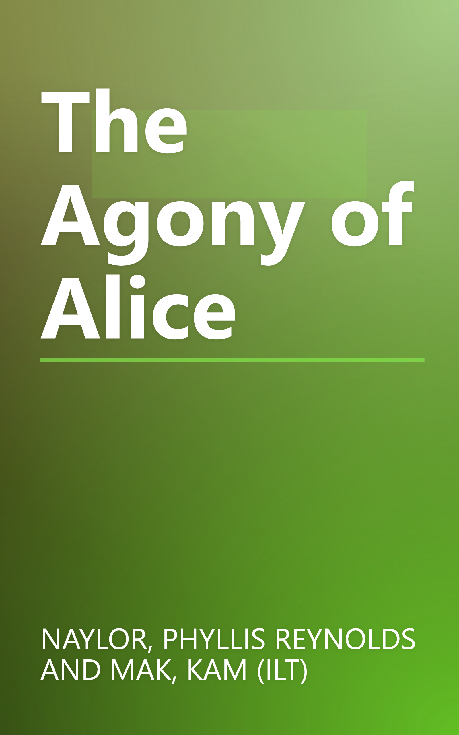 The Agony of Alice book cover