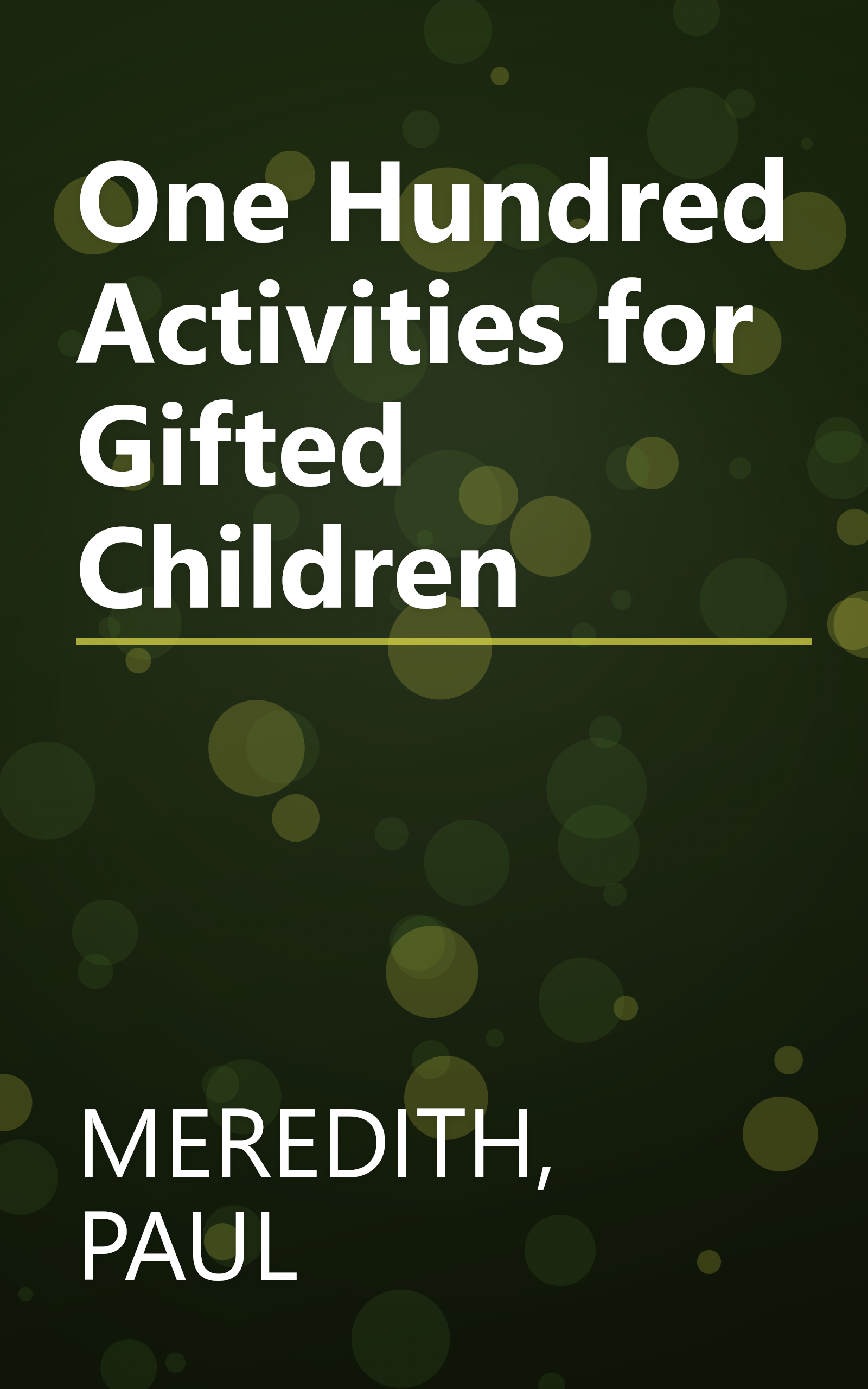 One Hundred Activities for Gifted Children book cover