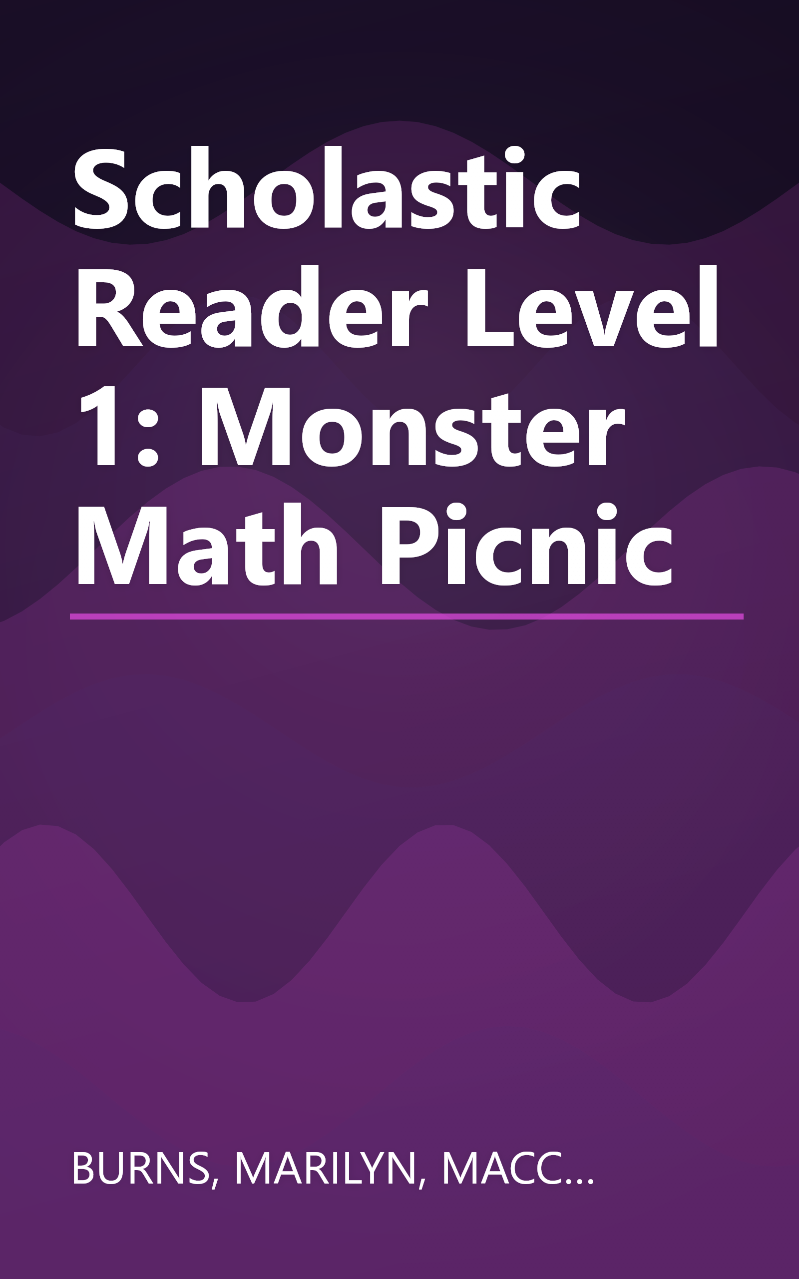Scholastic Reader Level 1: Monster Math Picnic book cover
