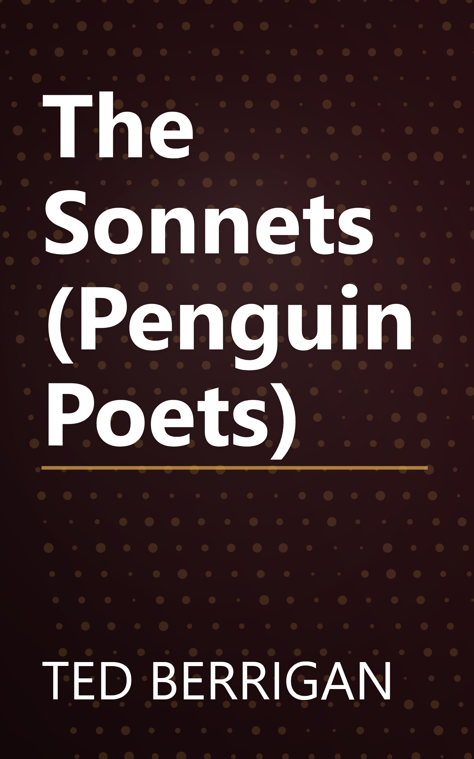 The Sonnets (Penguin Poets) book cover