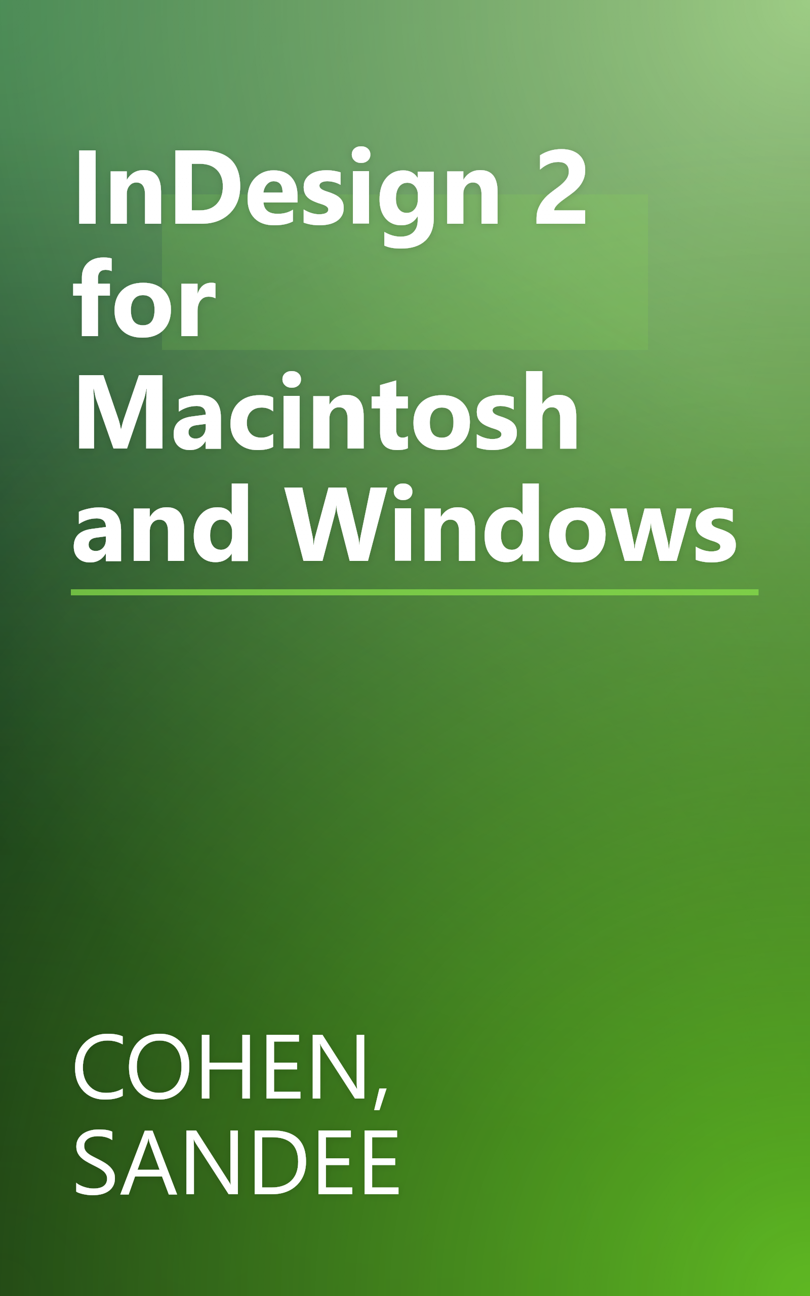 InDesign 2 for Macintosh and Windows book cover