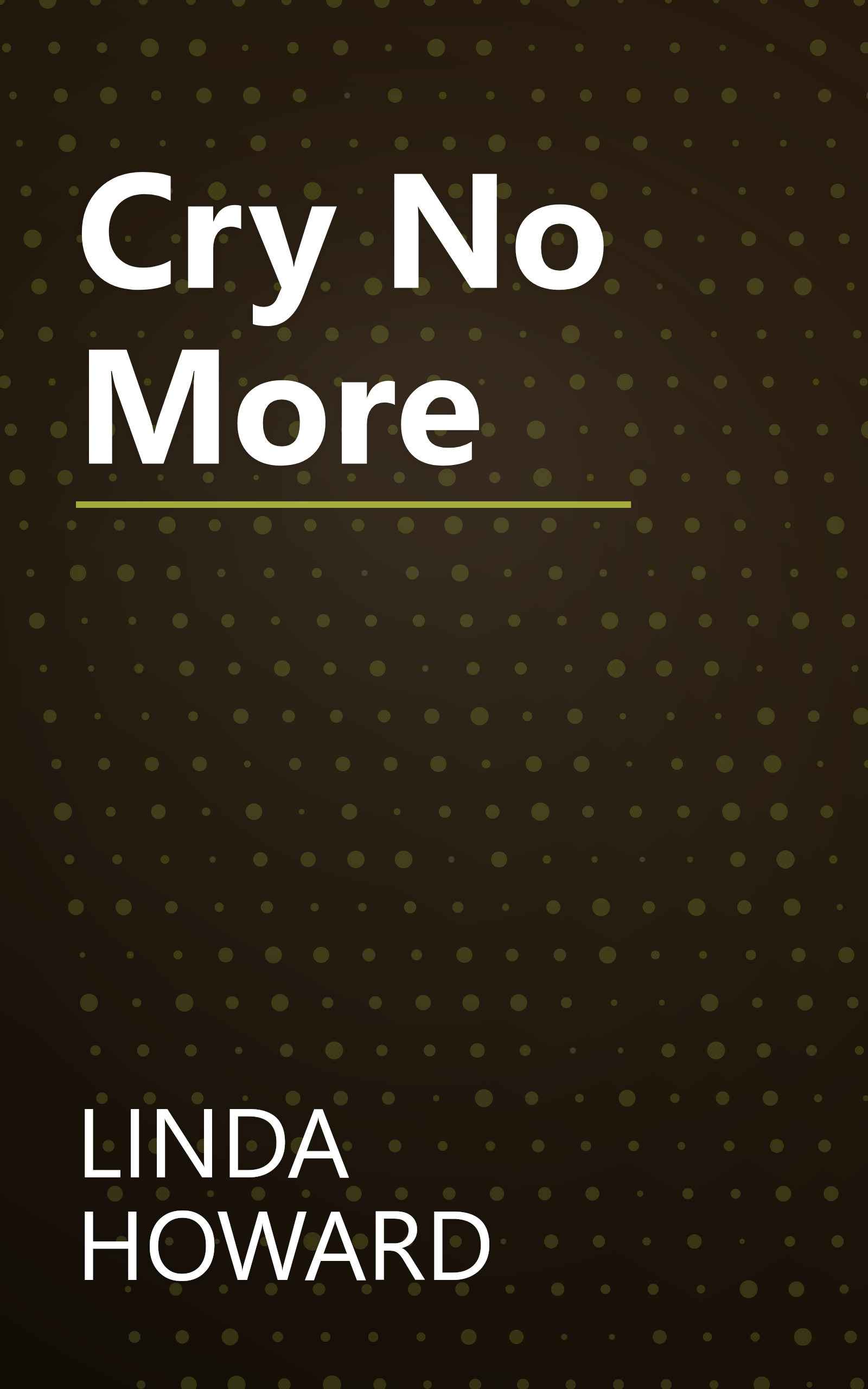 Cry No More book cover