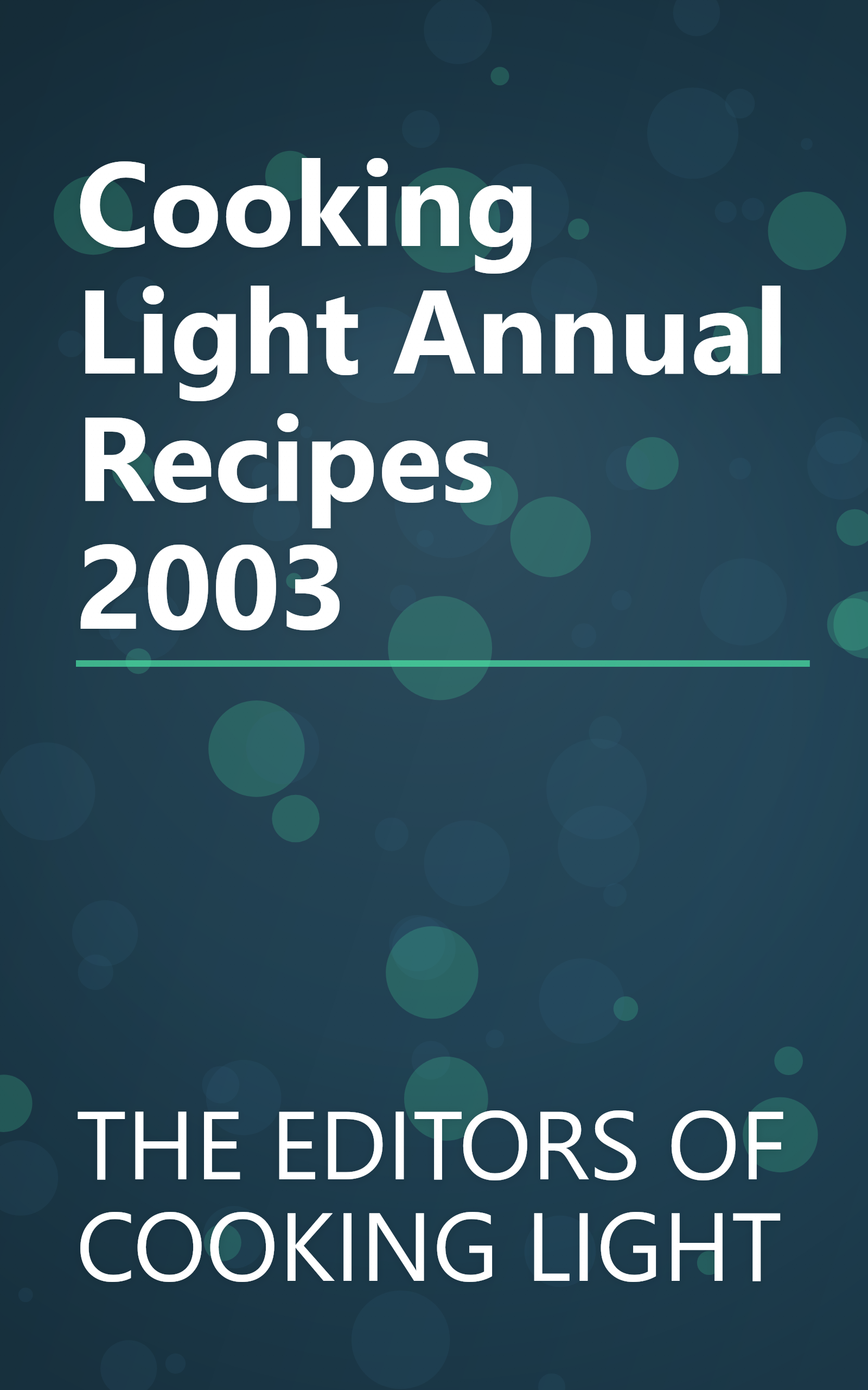 Cooking Light Annual Recipes 2003 book cover