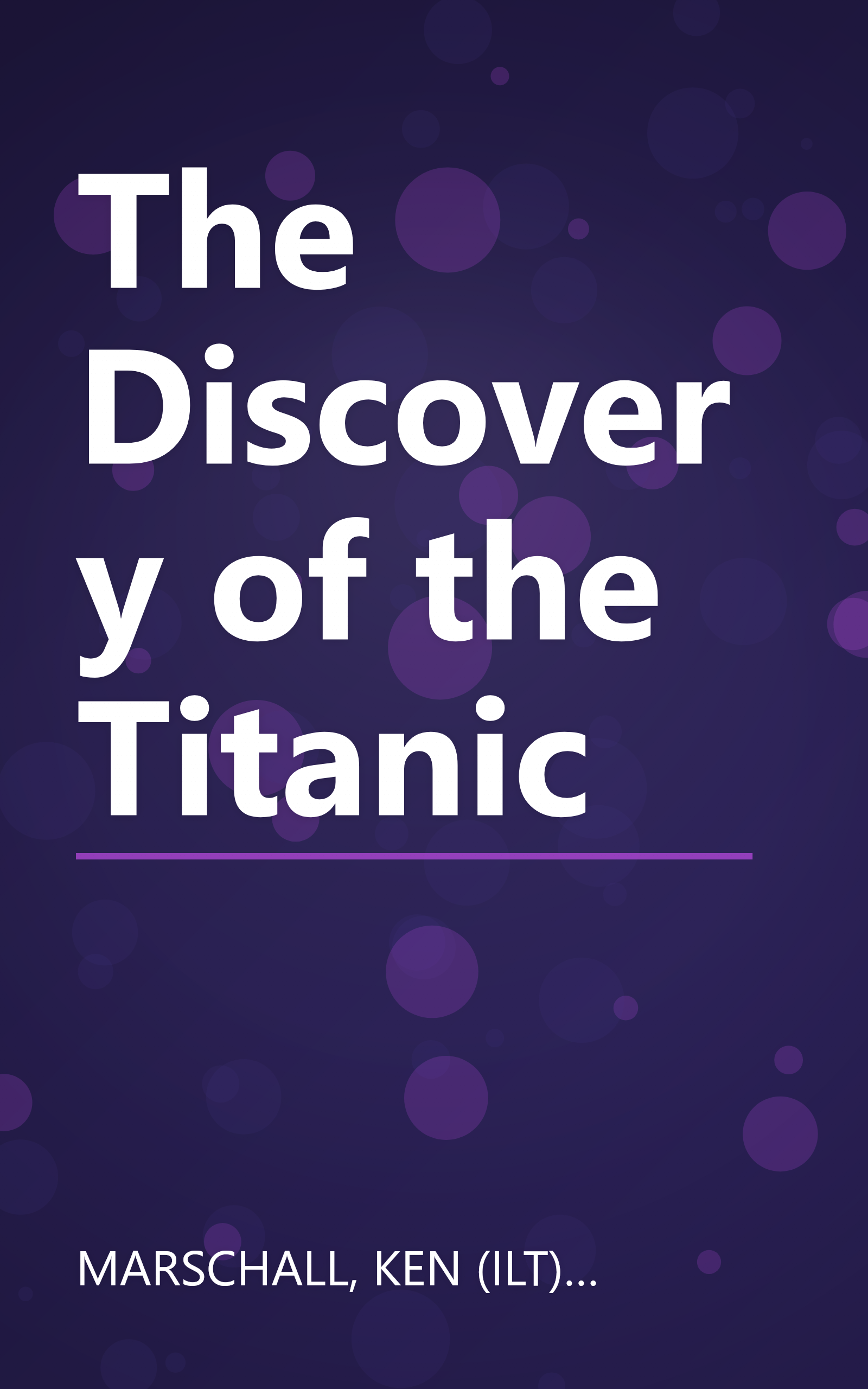 The Discovery of the Titanic book cover