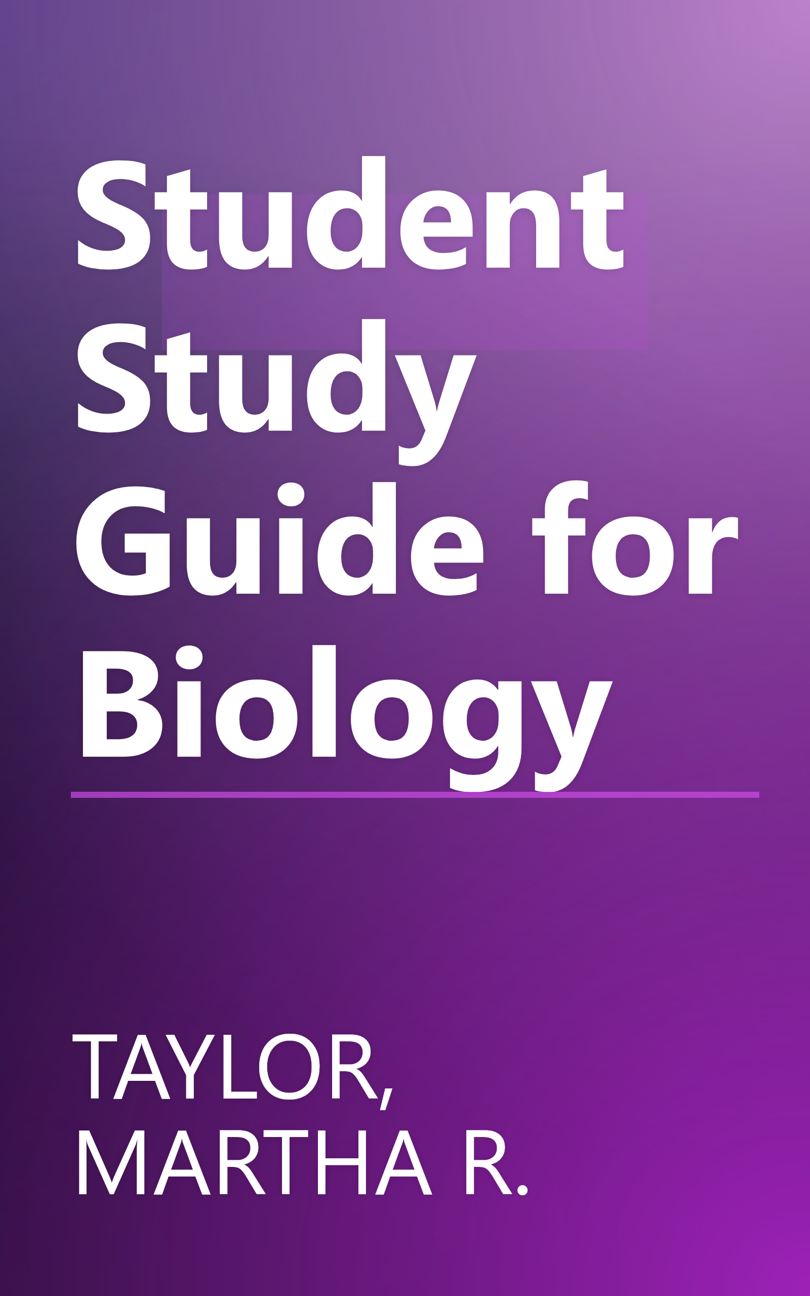 Student Study Guide for Biology book cover