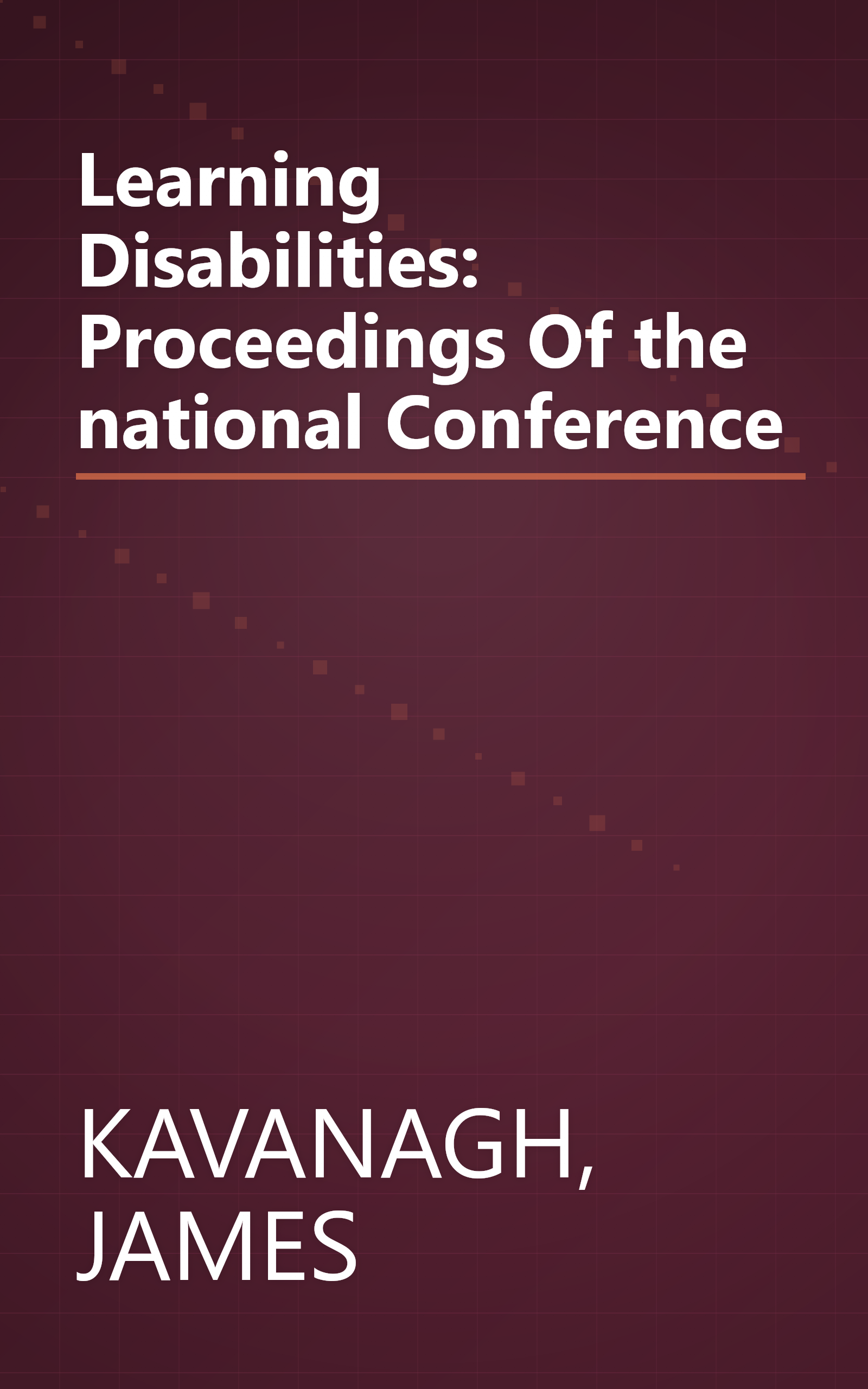 Learning Disabilities: Proceedings Of the national Conference book cover