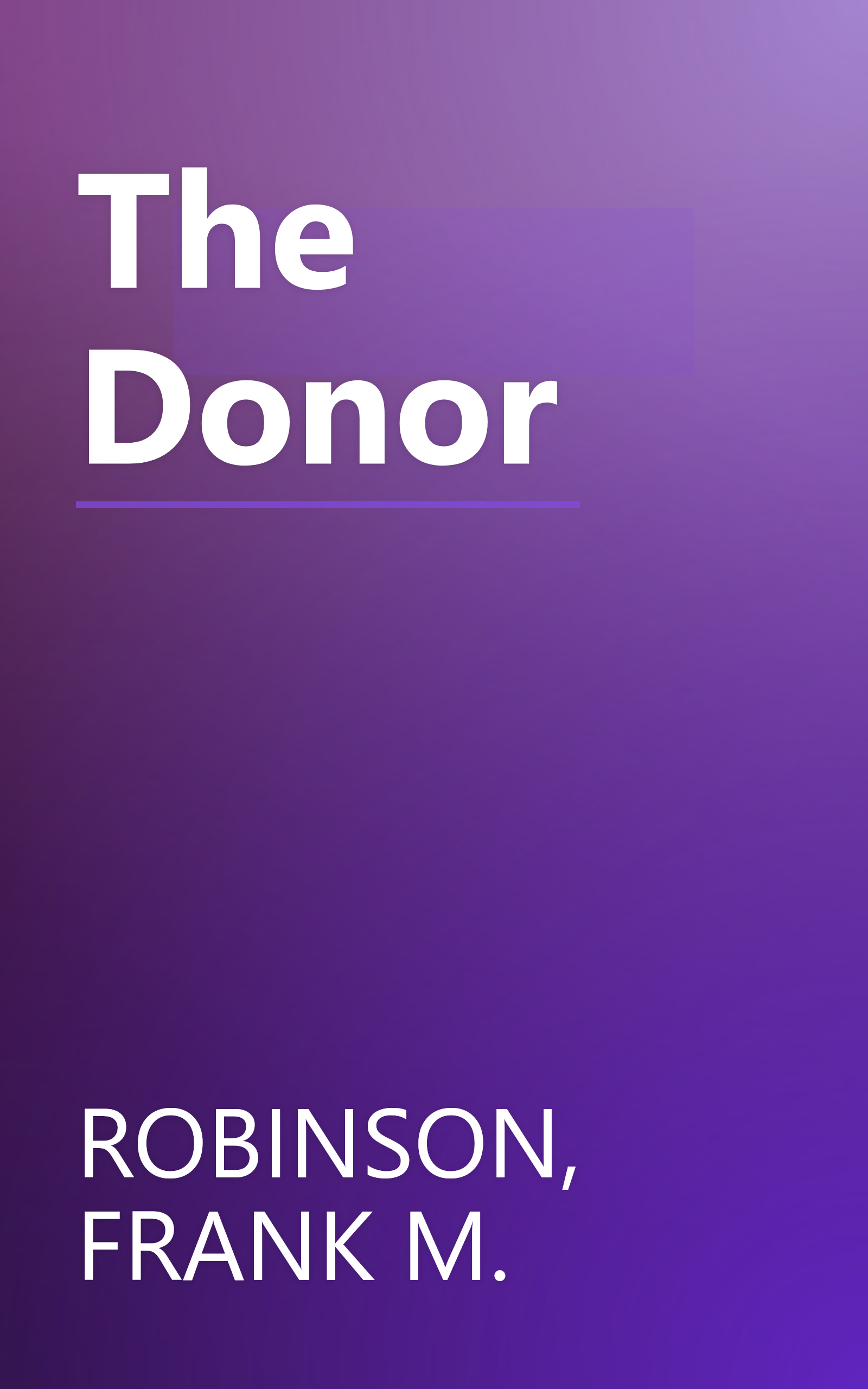 The Donor book cover