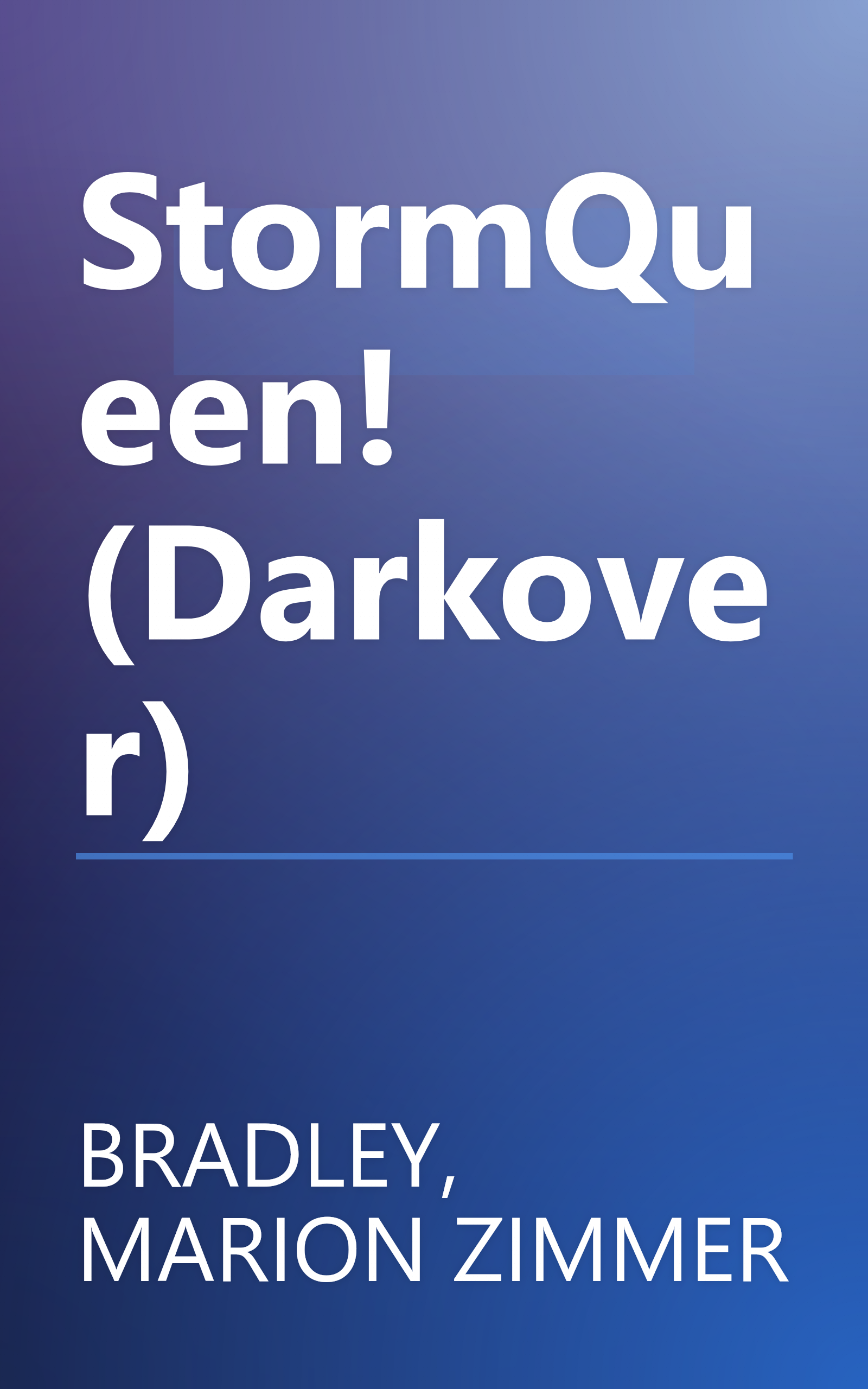 StormQueen! (Darkover) book cover