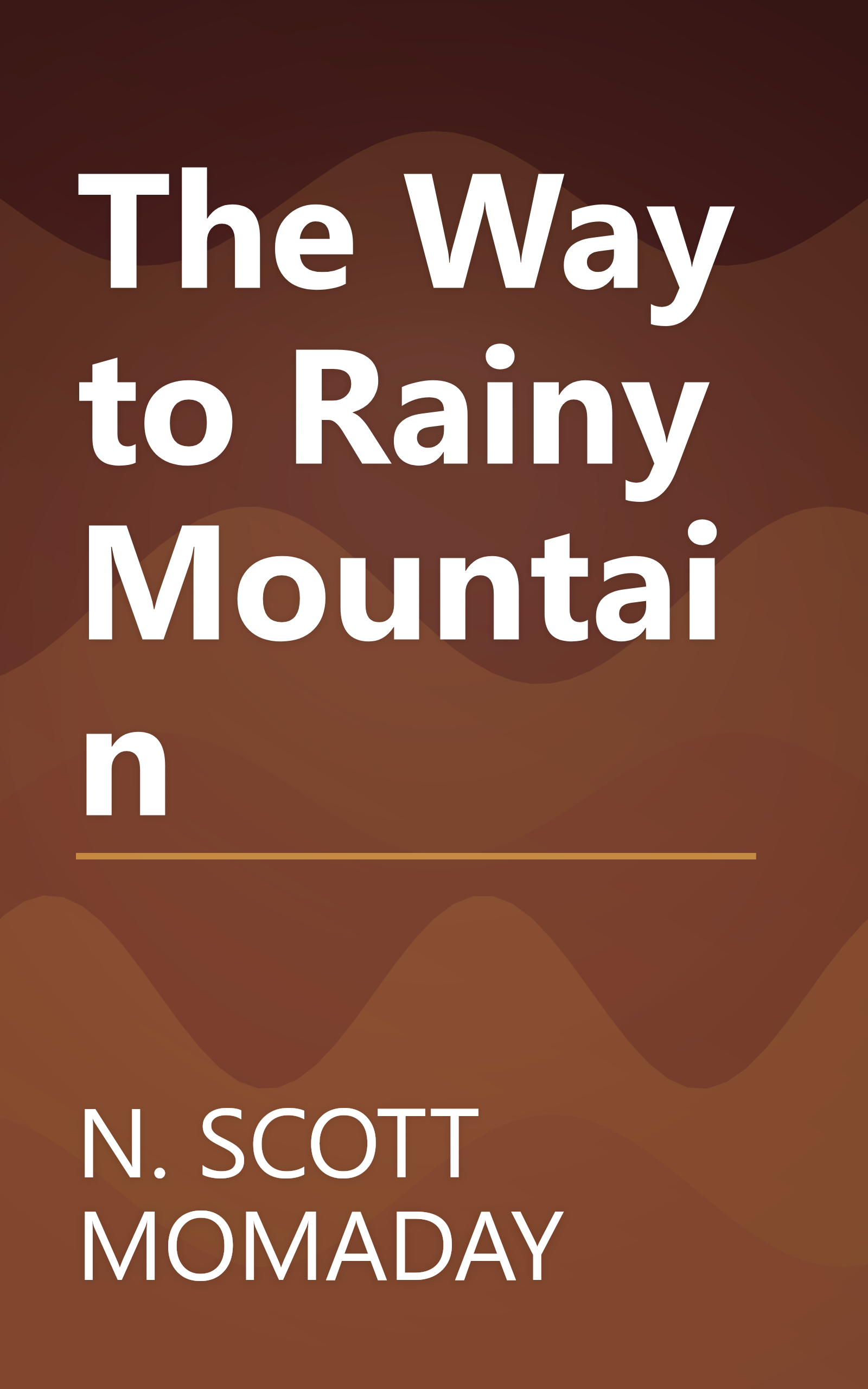 The Way to Rainy Mountain book cover