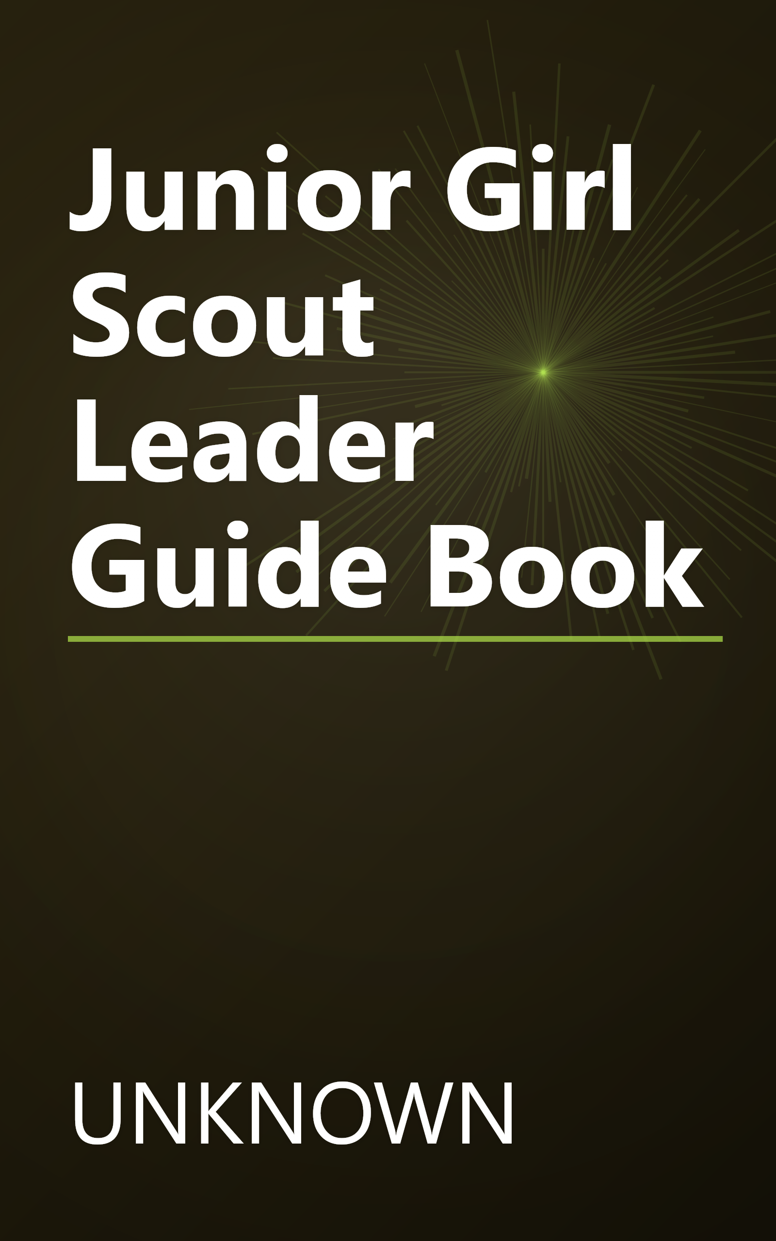Junior Girl Scout Leader Guide Book book cover