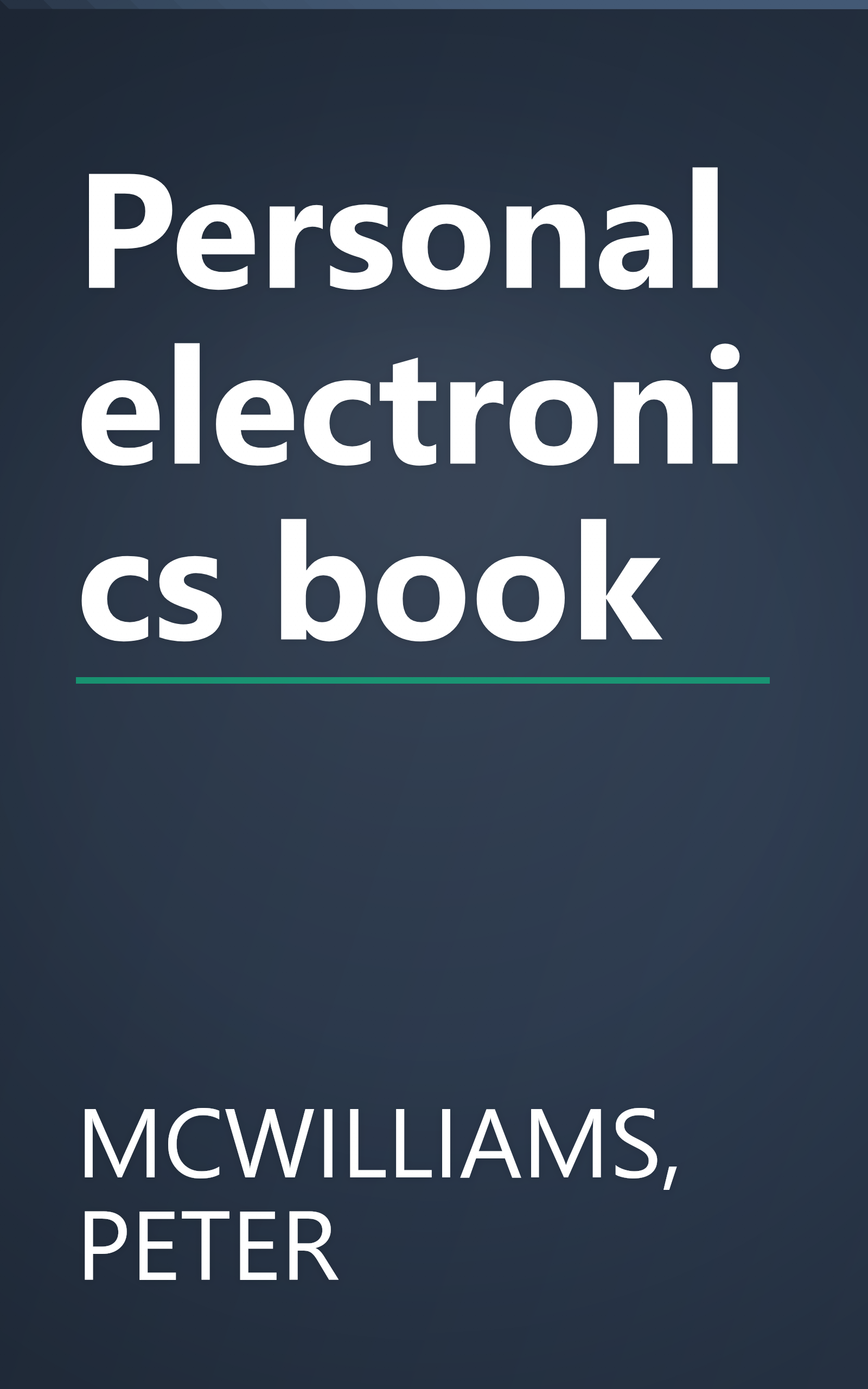 Personal electronics book book cover