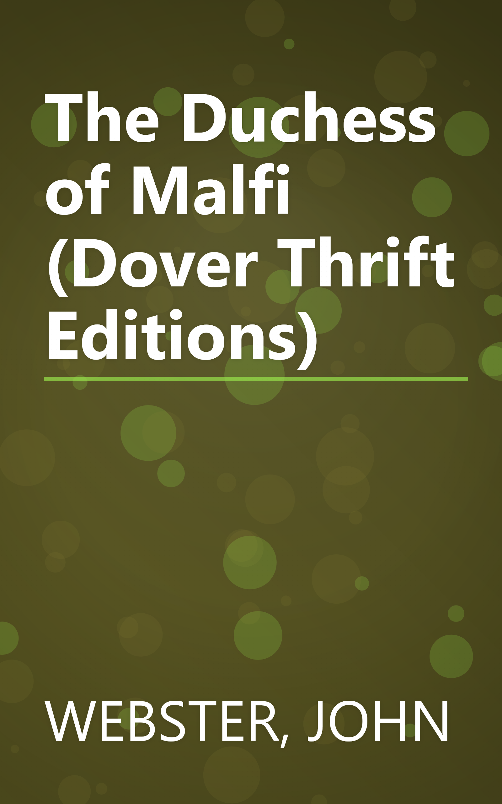 The Duchess of Malfi (Dover Thrift Editions) book cover