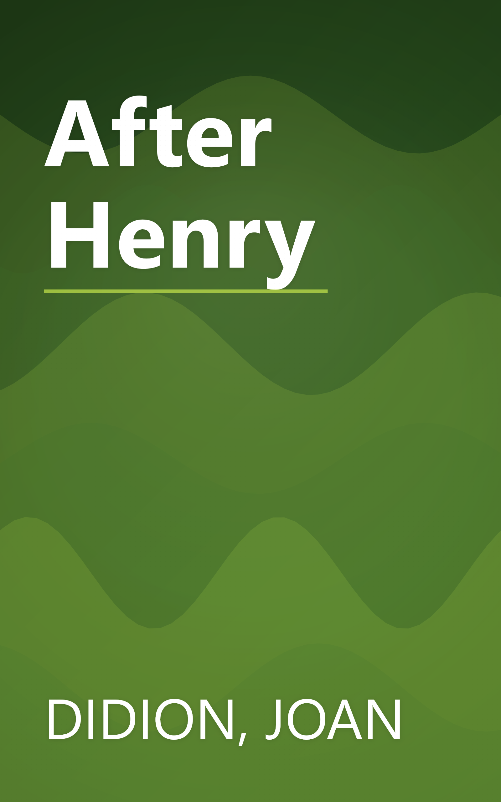 After Henry book cover
