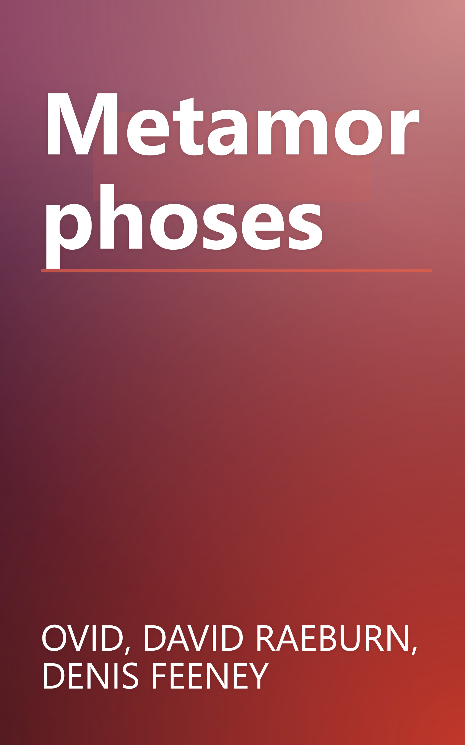 Metamorphoses book cover